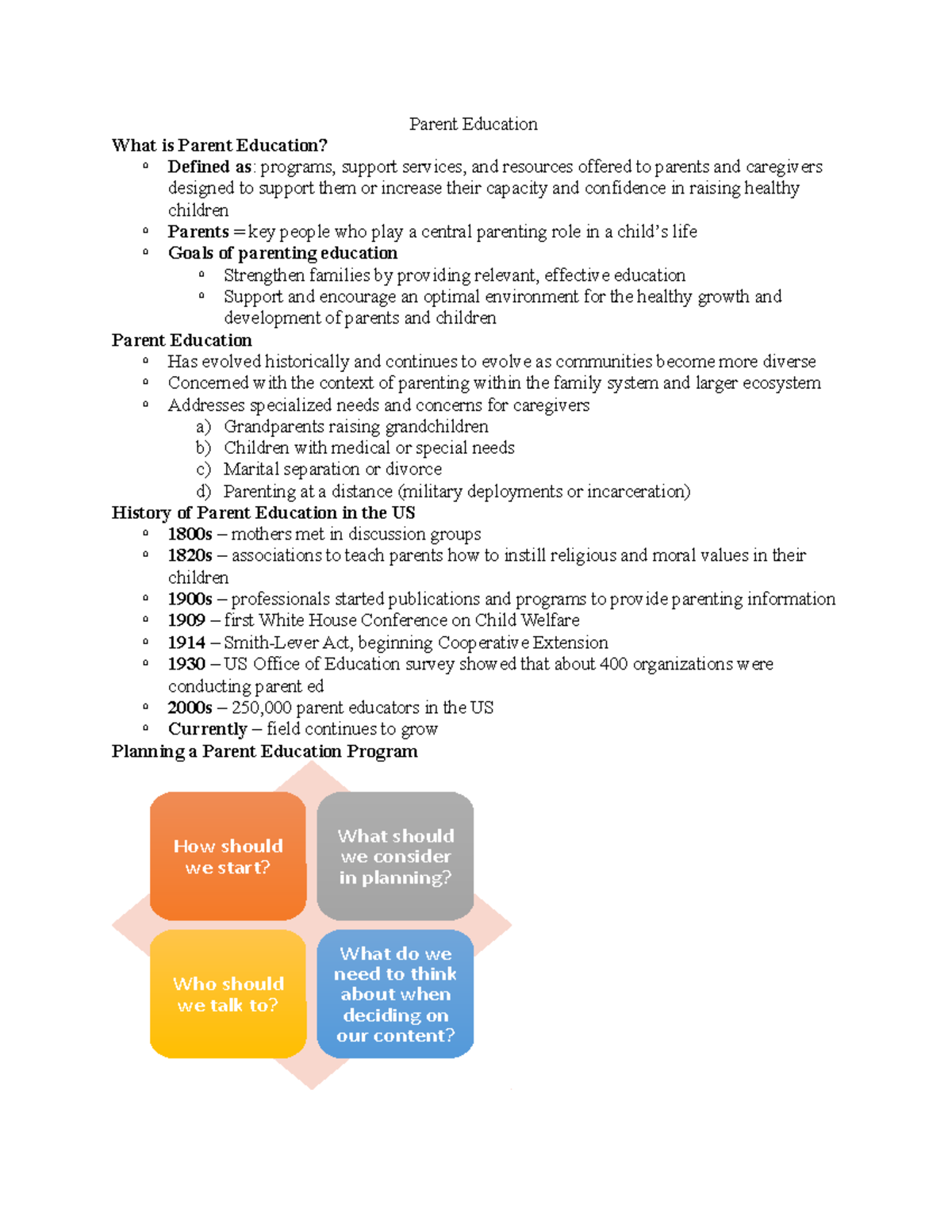 Parent Education Notes - Parent Education What is Parent Education ...
