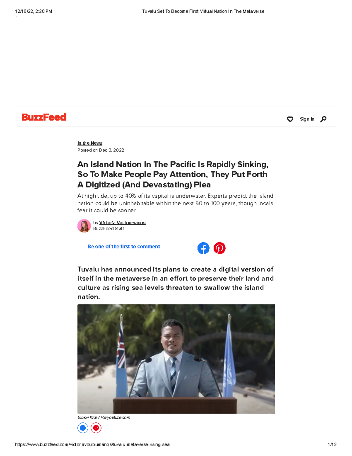 TMA reading - Tuvalu Set To Become First Virtual Nation In The ...