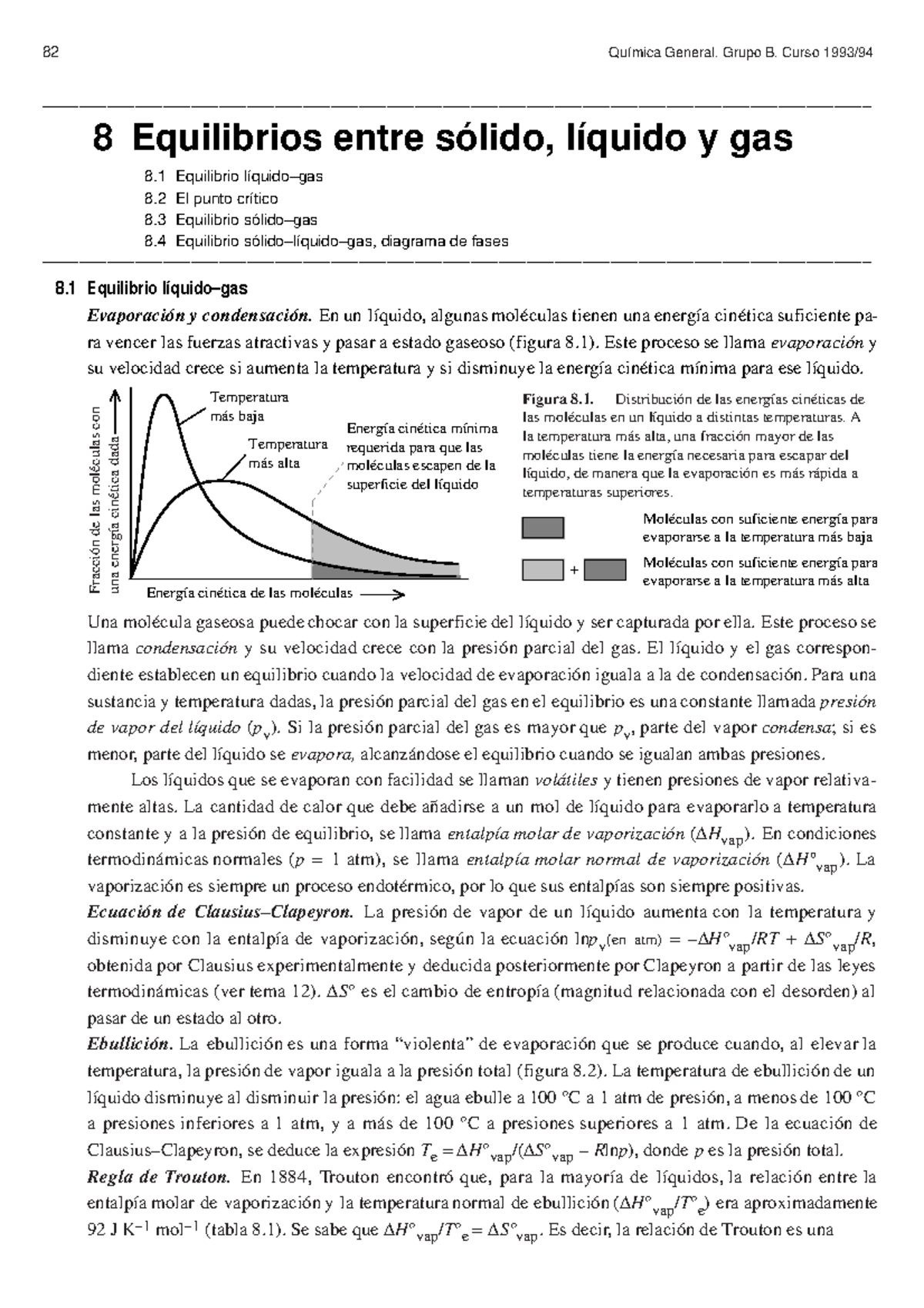 Tema 8 - Comparación entre las propiedades de sólidos, líquidos y gases ...