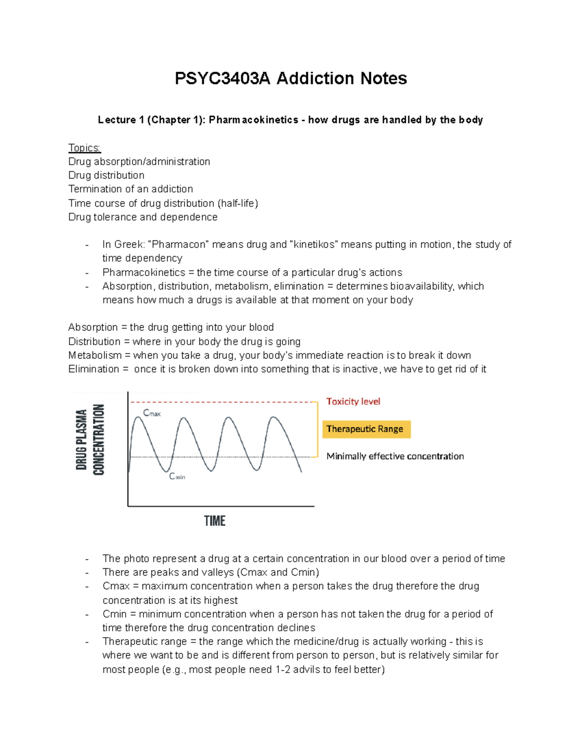 PSYC3403A Addiction Notes-2 - PSYC3403A Addiction Notes Lecture 1 ...