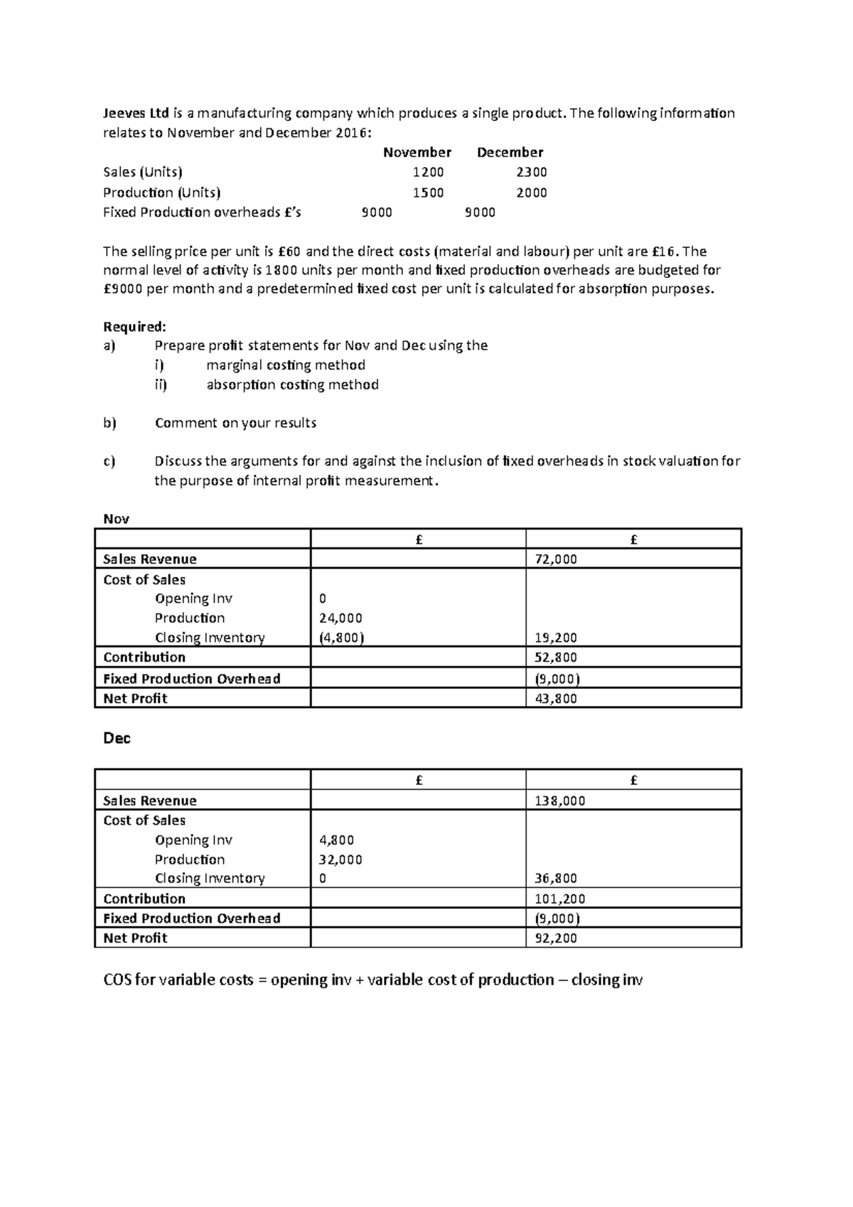 TQ11 - Part B - TQ11 Questions - Jeeves Ltd is a manufacturing company ...