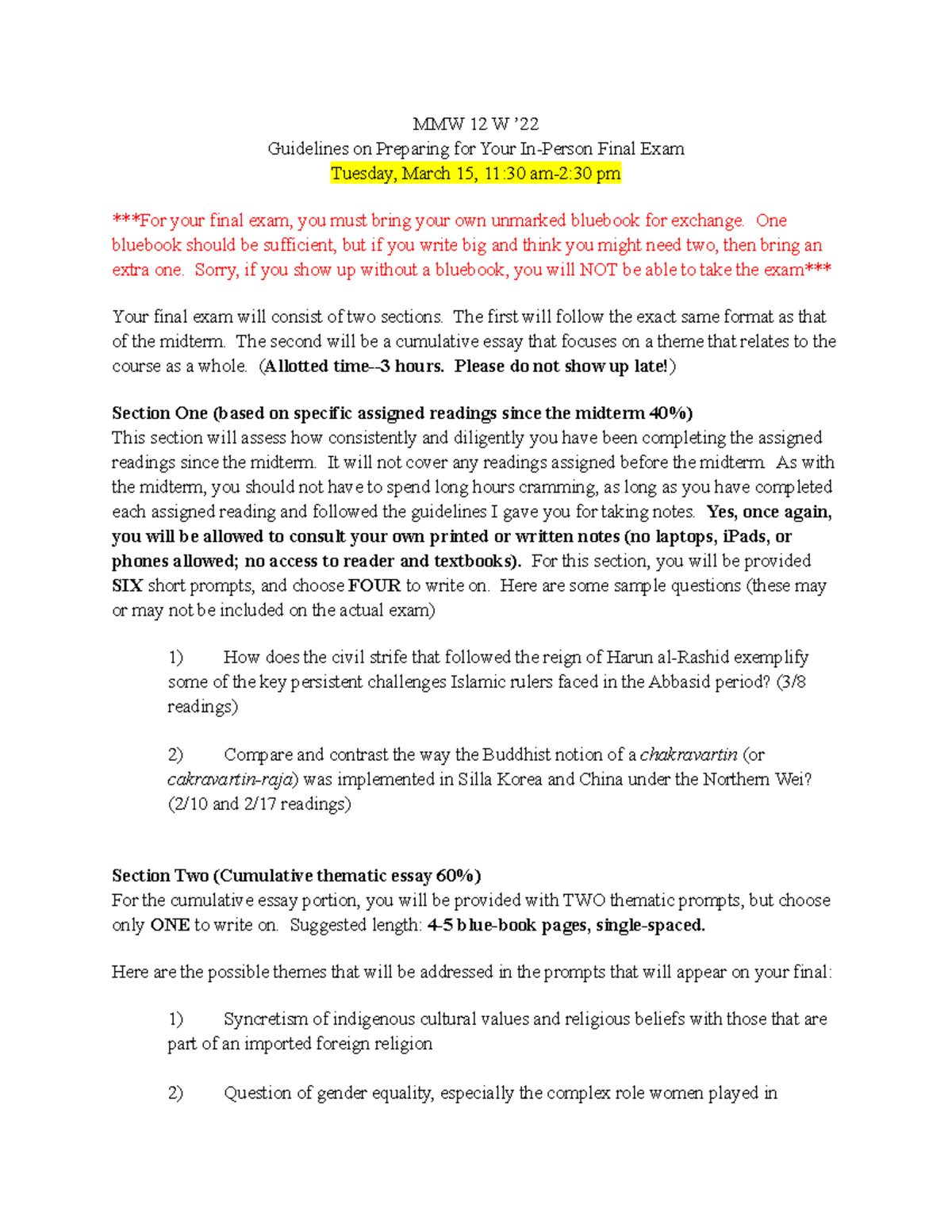 MMW 12 Study Guide - MMW 12 W ’ Guidelines on Preparing for Your In ...