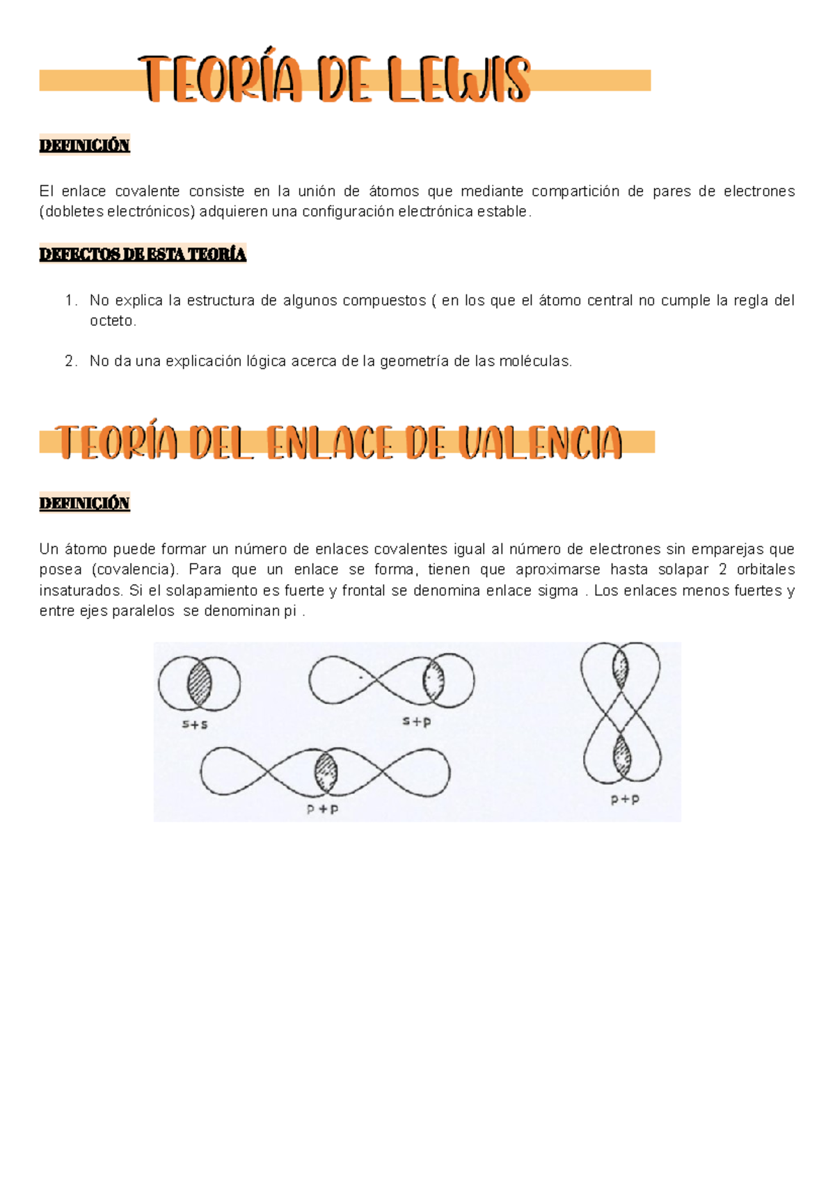 Wuolah free Teoria de Lewis - DEFINICIÓN El enlace covalente consiste ...