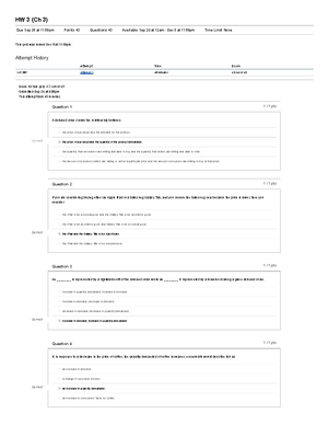 HW 1 (Ch 1) ECON-2020-004 Intro to Microeconomics Fall Term 2022 - HW 1 ...