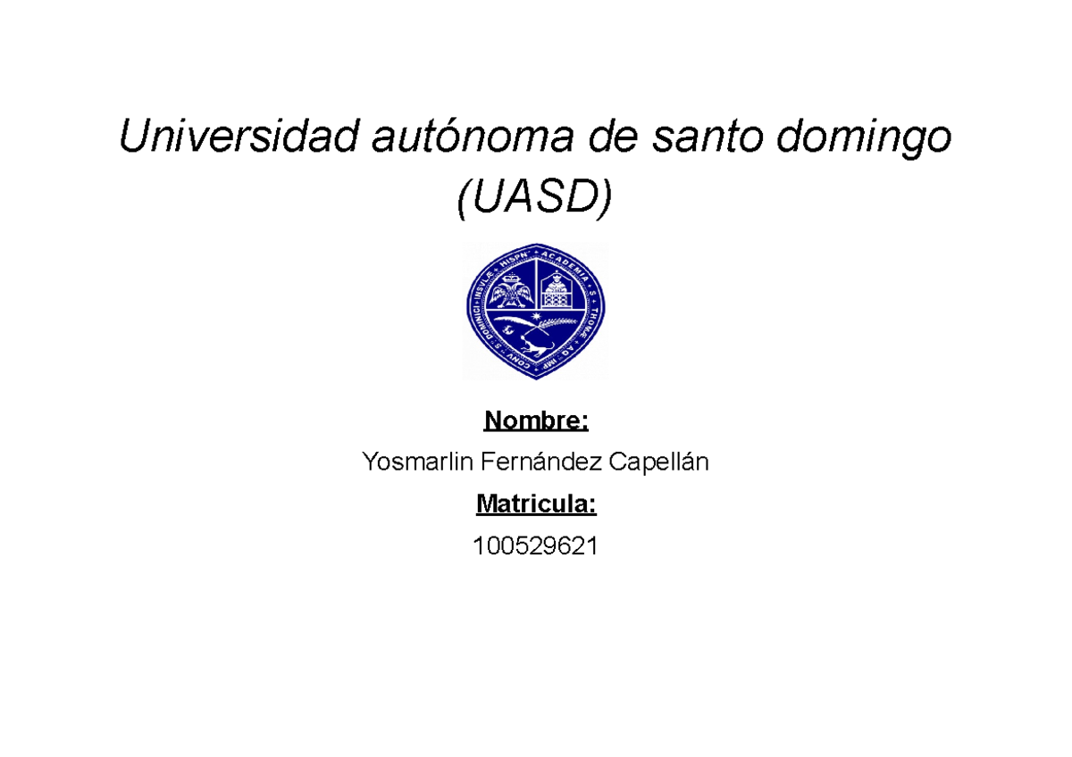 100529621 fernandez yosmarlin unidad 3 - Universidad autónoma de santo ...