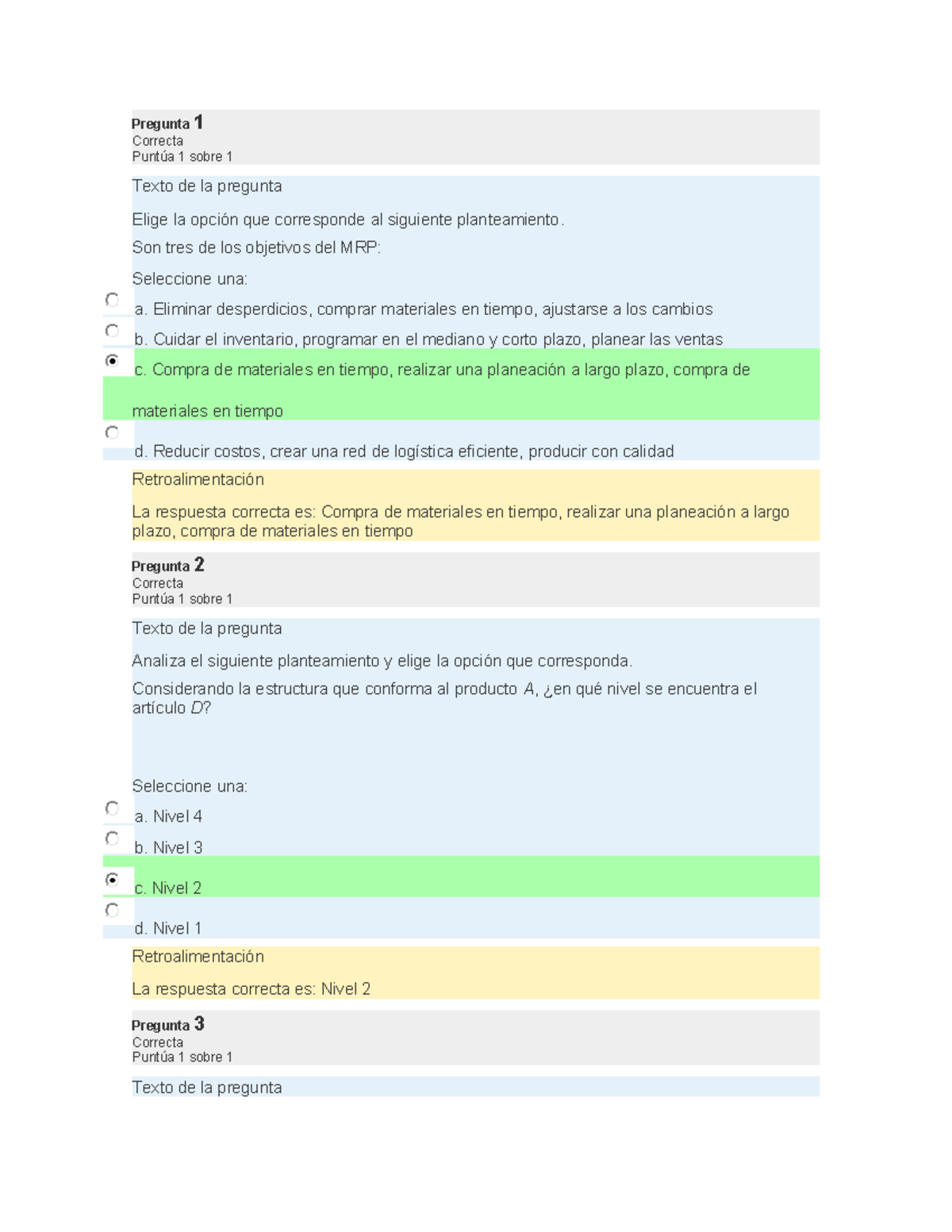 EA5 Examen - APOYO PARA RECURSAMIENTO - Pregunta 1 Correcta Puntúa 1 sobre 1 Texto de la ...