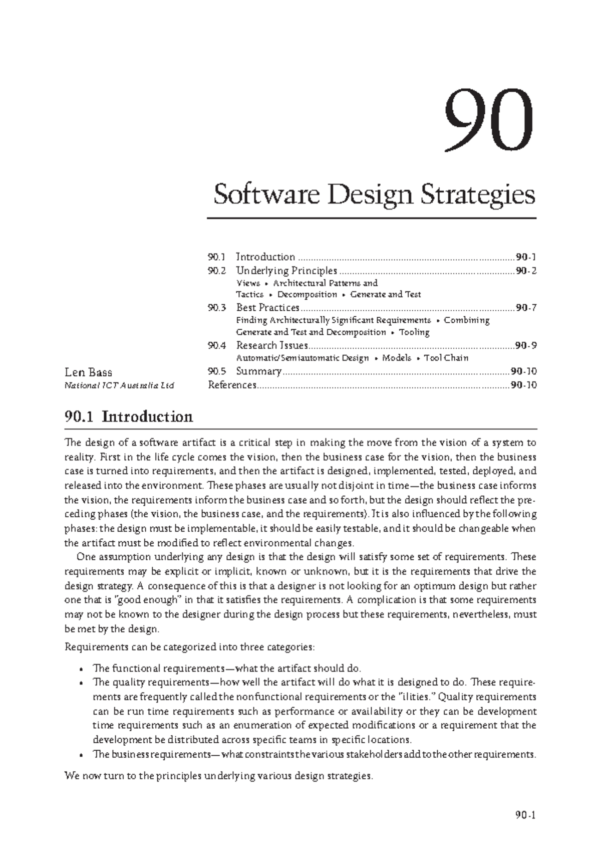 Computing Handbook Cse 94 90 90 Introduction E Design Of A So Ware Artifact Is A Critical