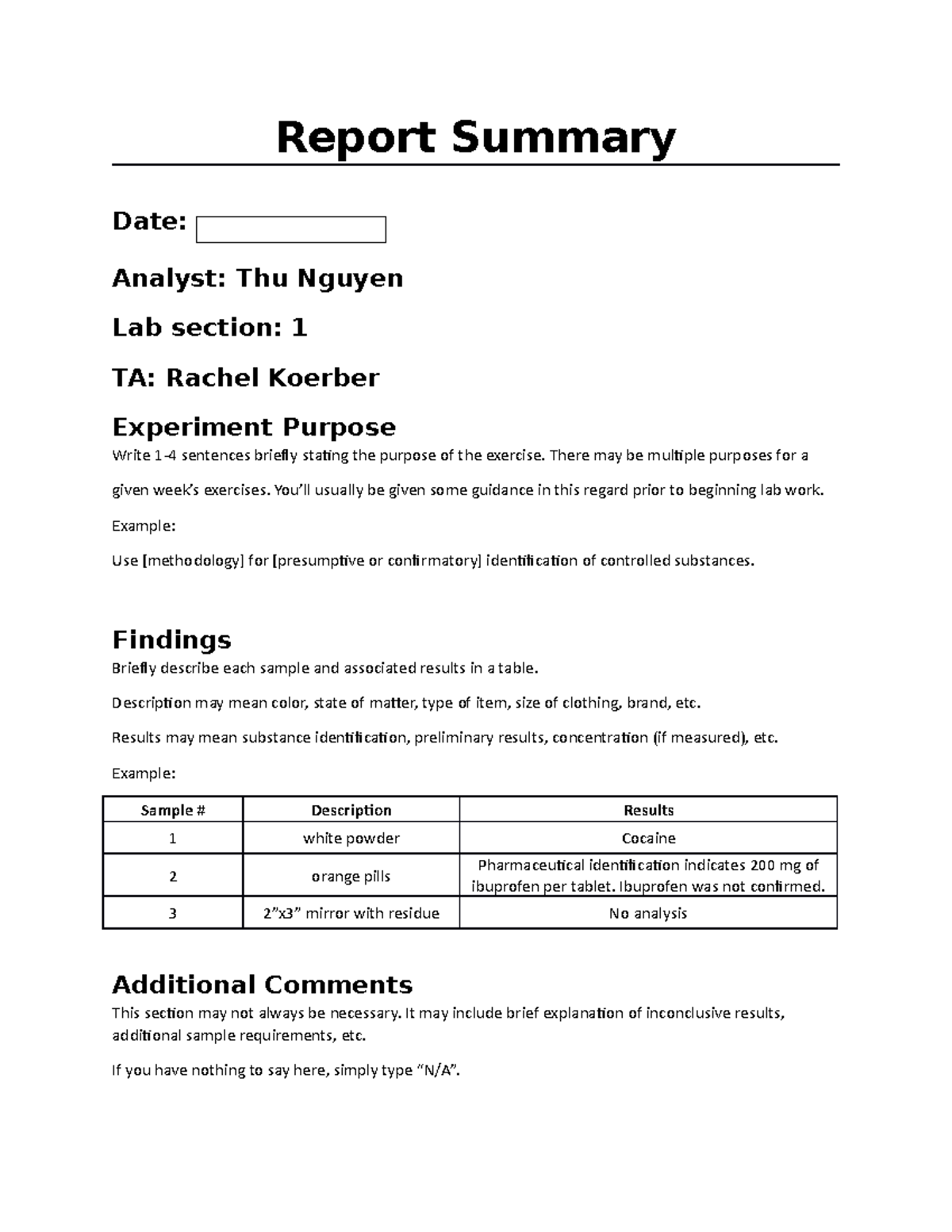 Gas Chromatography Experiment Summary - Studocu