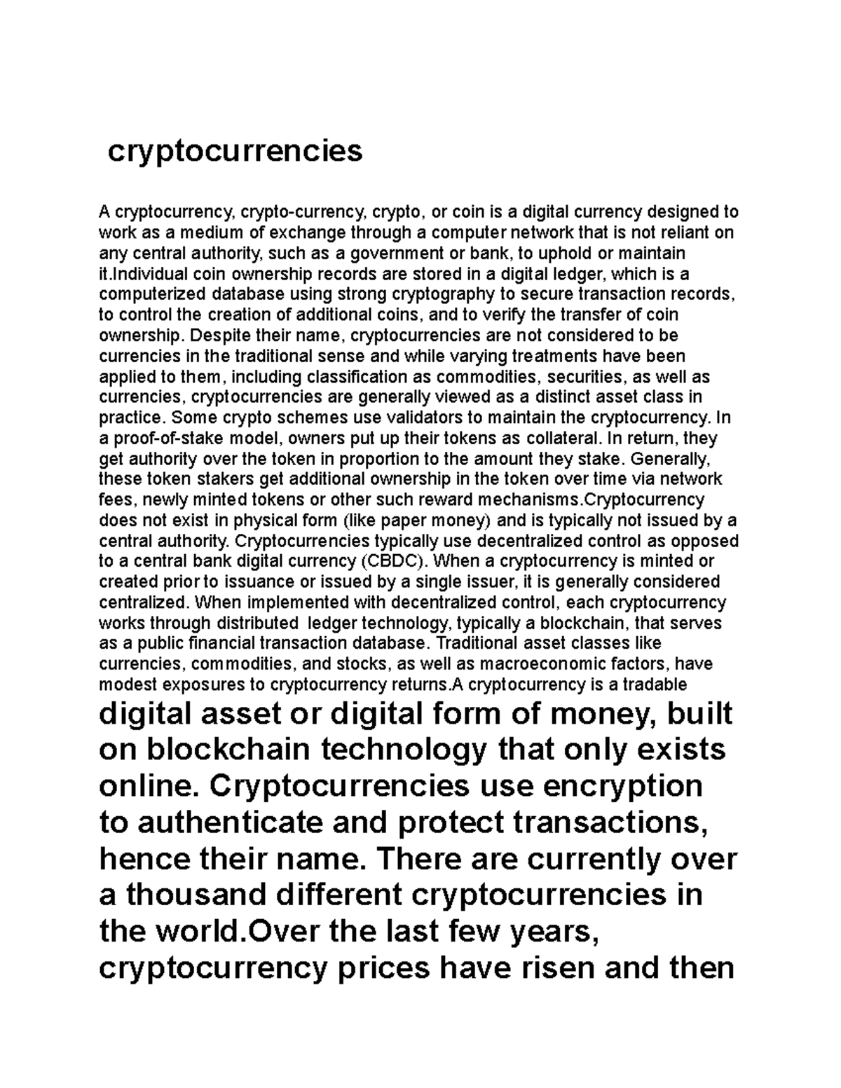 Cryptocurrencies - crypto learn - cryptocurrencies A cryptocurrency ...