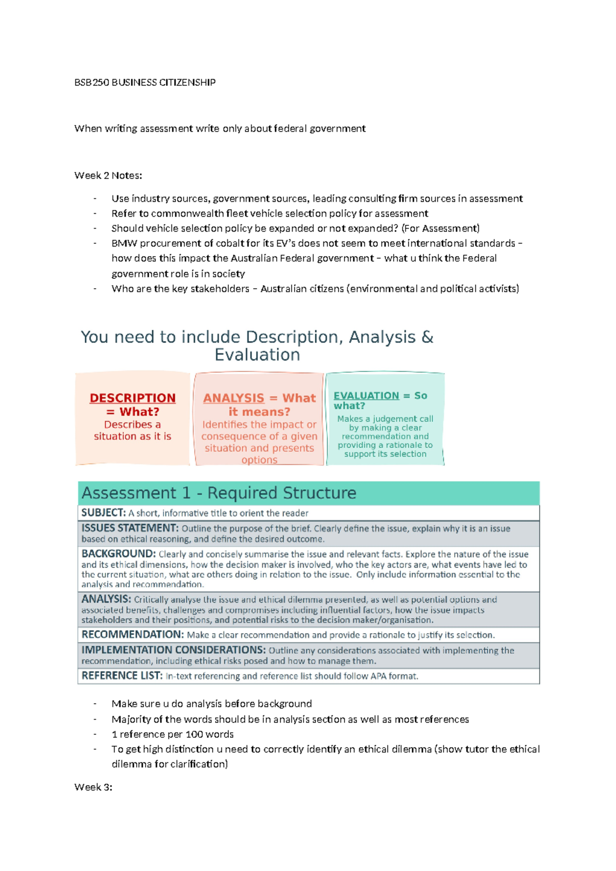 BSB250 Business Citizenship - BSB250 BUSINESS CITIZENSHIP When writing ...
