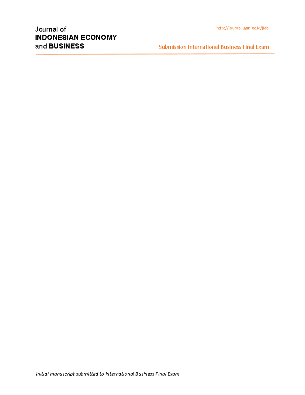 444807 Bisnis Internasional - Journal of INDONESIAN ECONOMY and ...