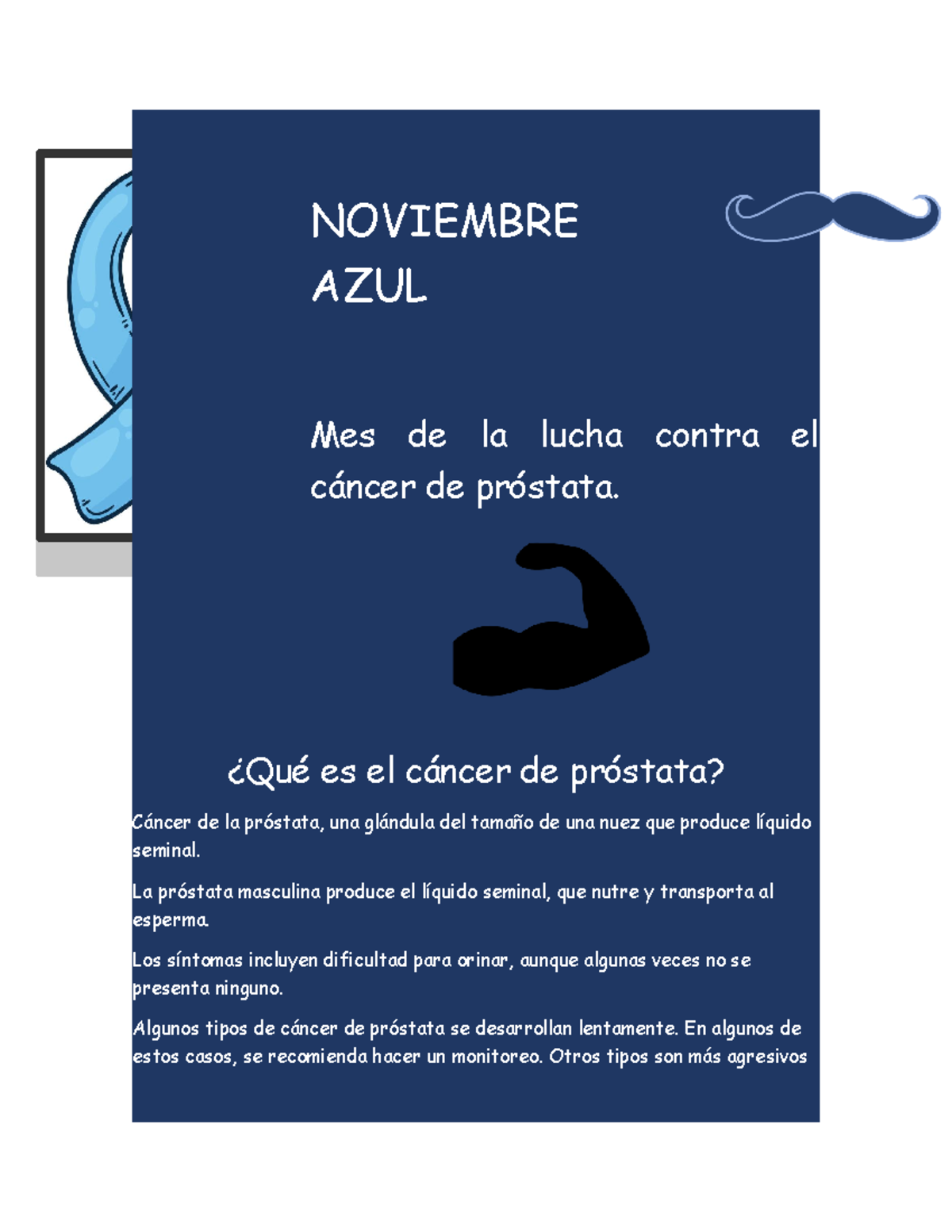 Mural del cancer de prostata - NOVIEMBRE AZUL Mes de la lucha contra el ...