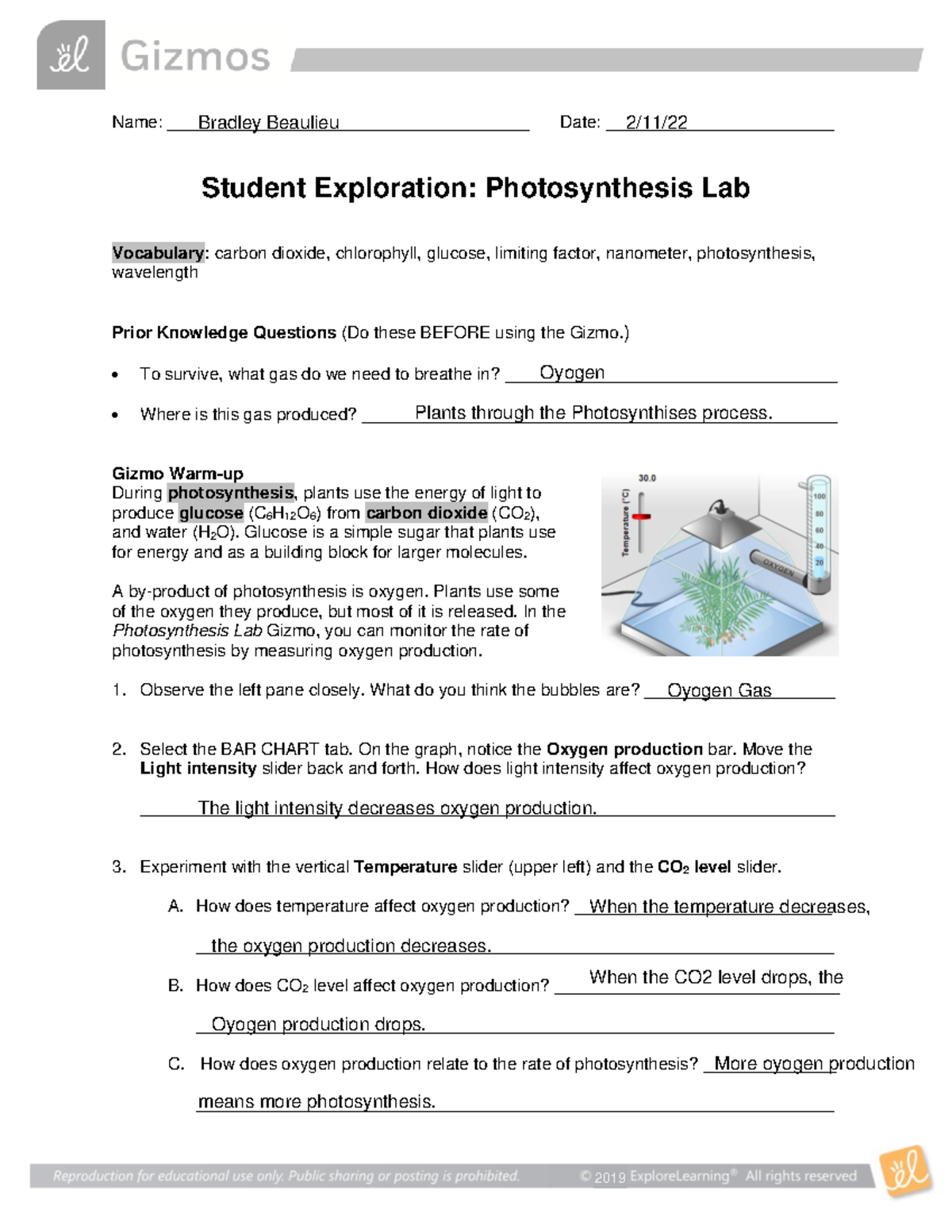Photosynthesis Lab SE 2019.2020 - BIO 480 - PennWest California - Studocu