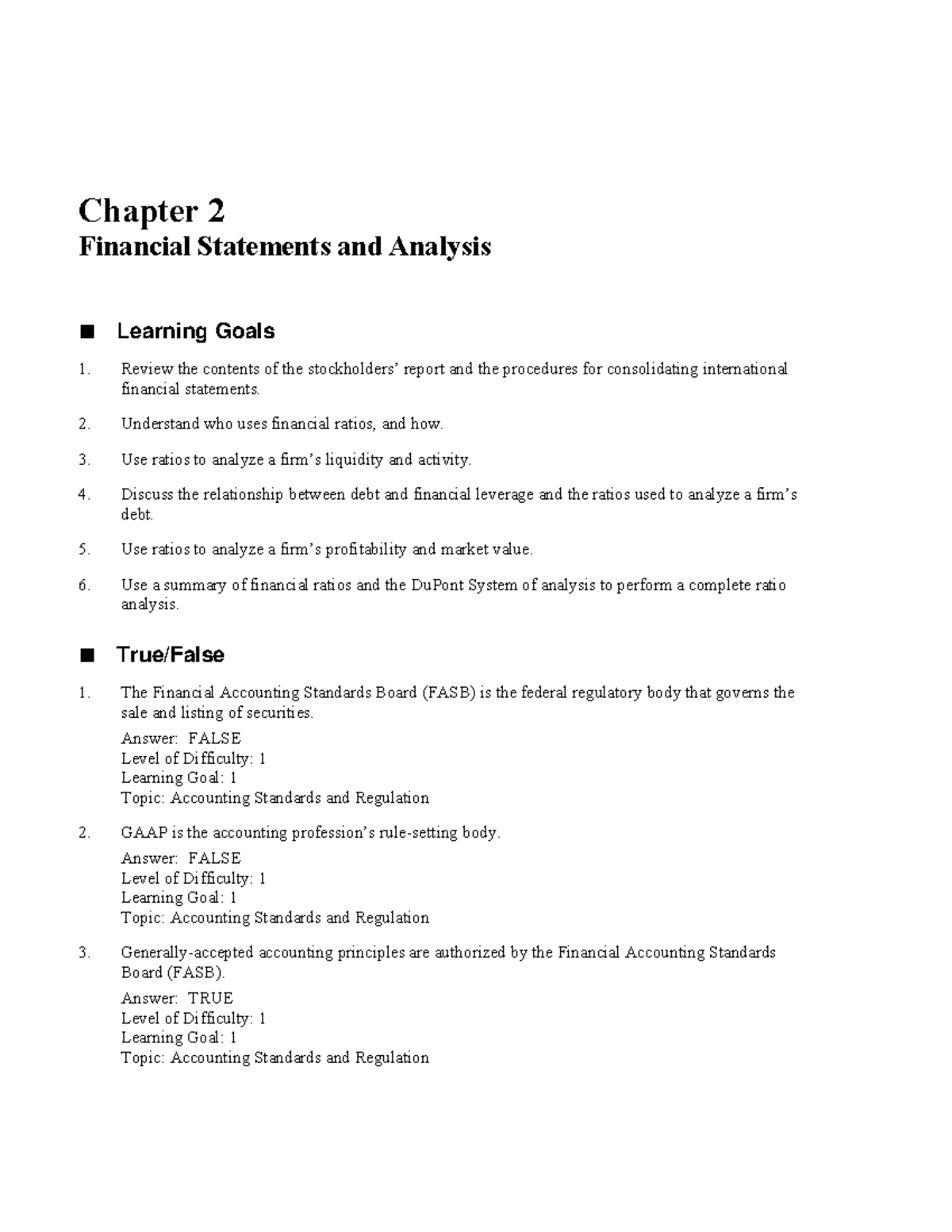 Testbank-Financial-Statement-and-Analysis - Chapter 2 Financial ...