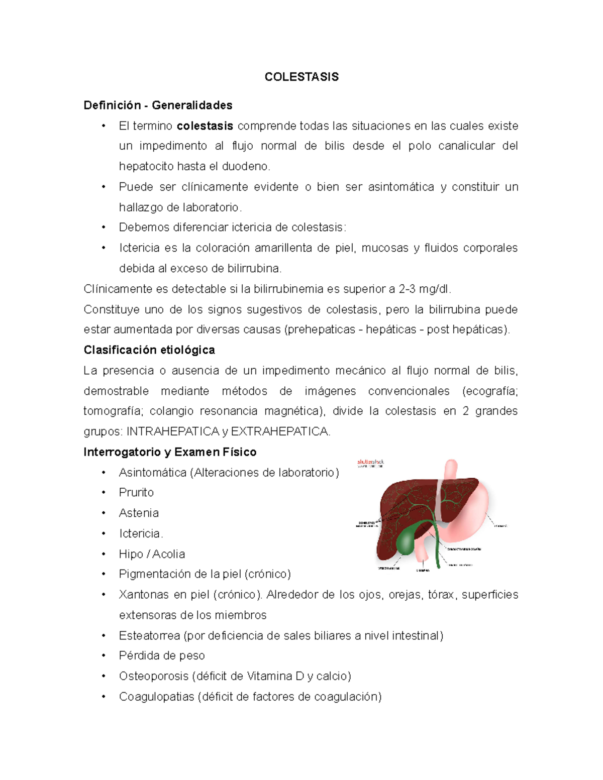 Colestasis - Resumen Gastroenterologia essencial - COLESTASIS ...