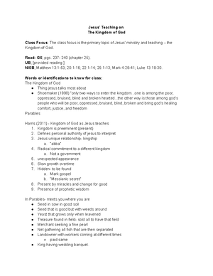 Reflective Writing 4 - In Matthew, this particular pericope is located ...