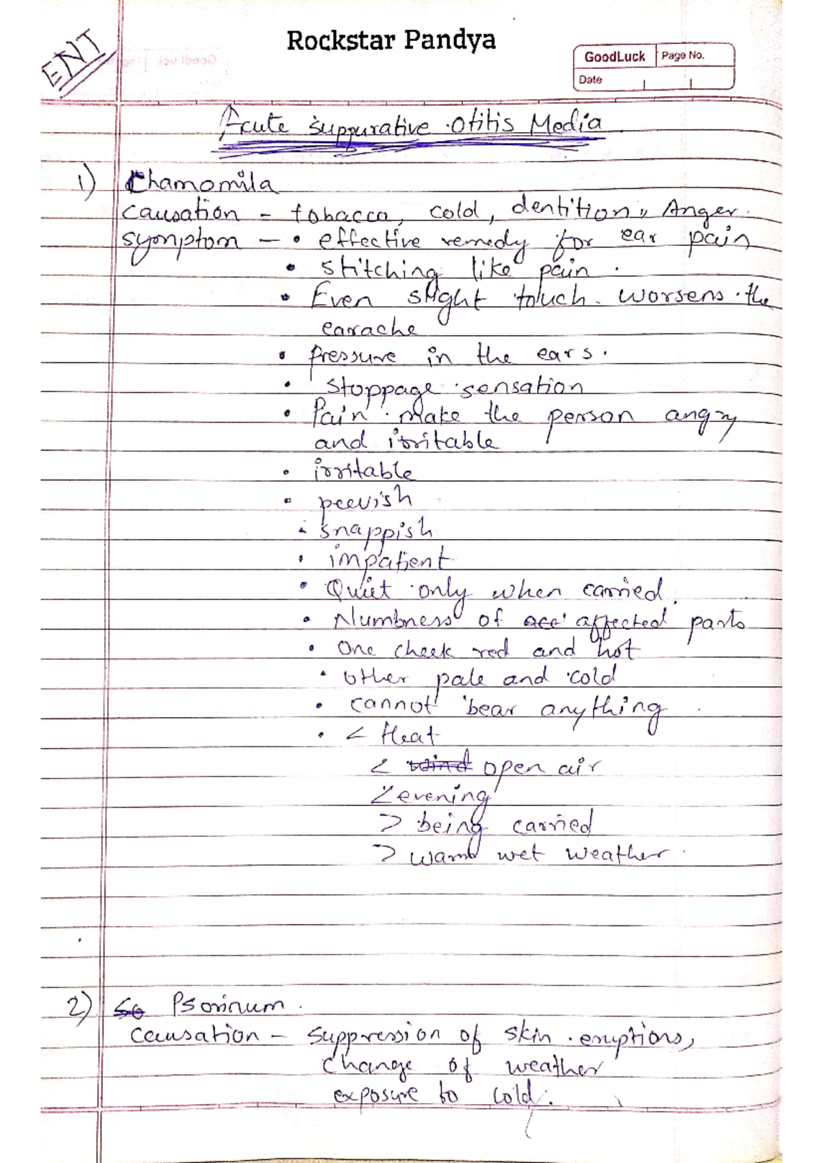 ENT - Theraps Notes - ent - internal medicine - Studocu