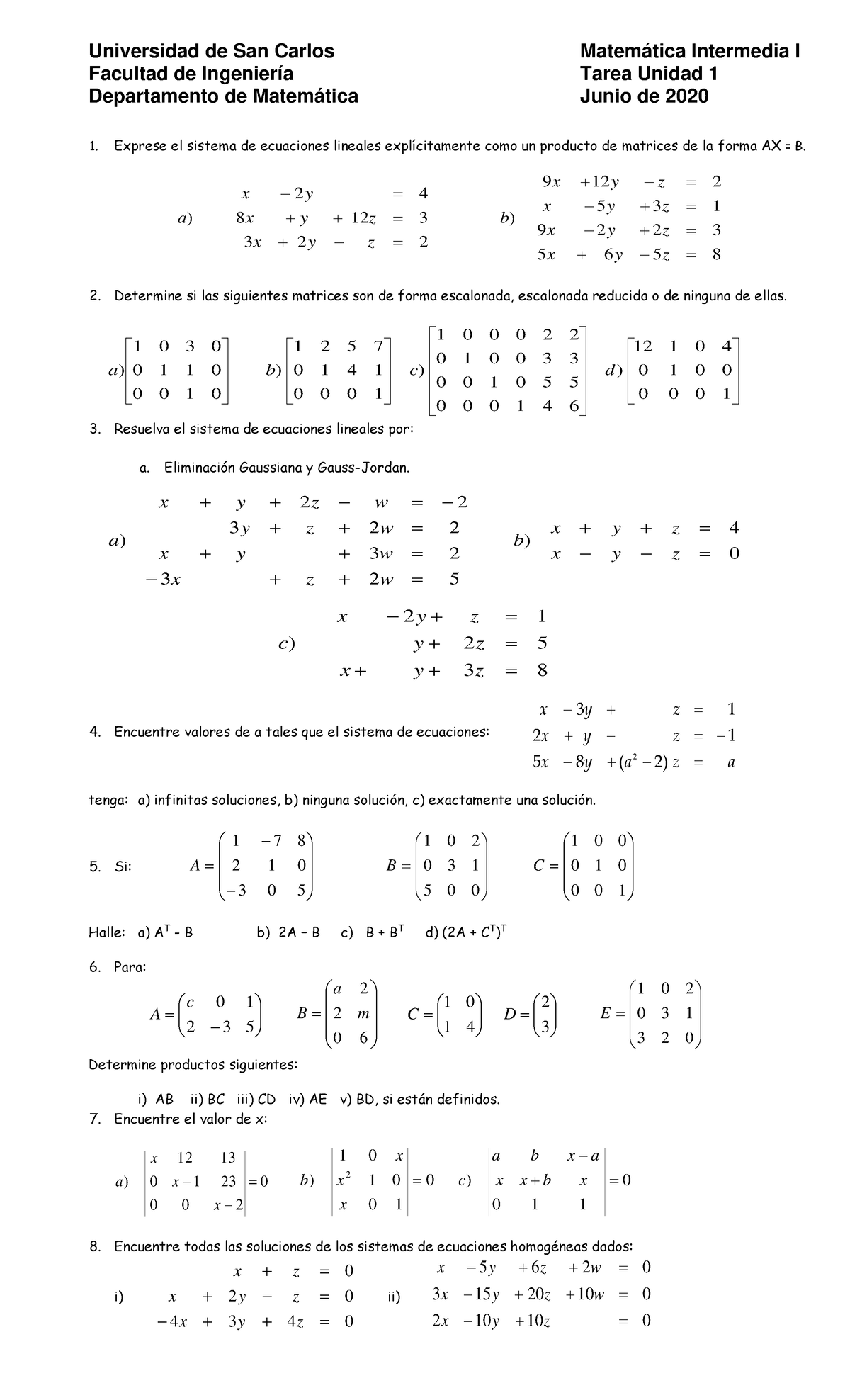 Tarea 1 Junio 2020 - Ingeniería Eléctrica - Universidad de San Carlos ...