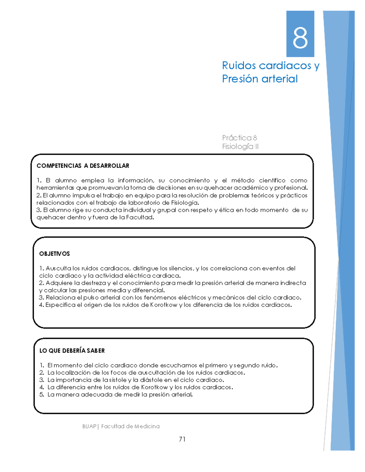 8 Ruidos Cardiacos y Presión Arterial - 8 BUAP| Facultad de Medicina ...