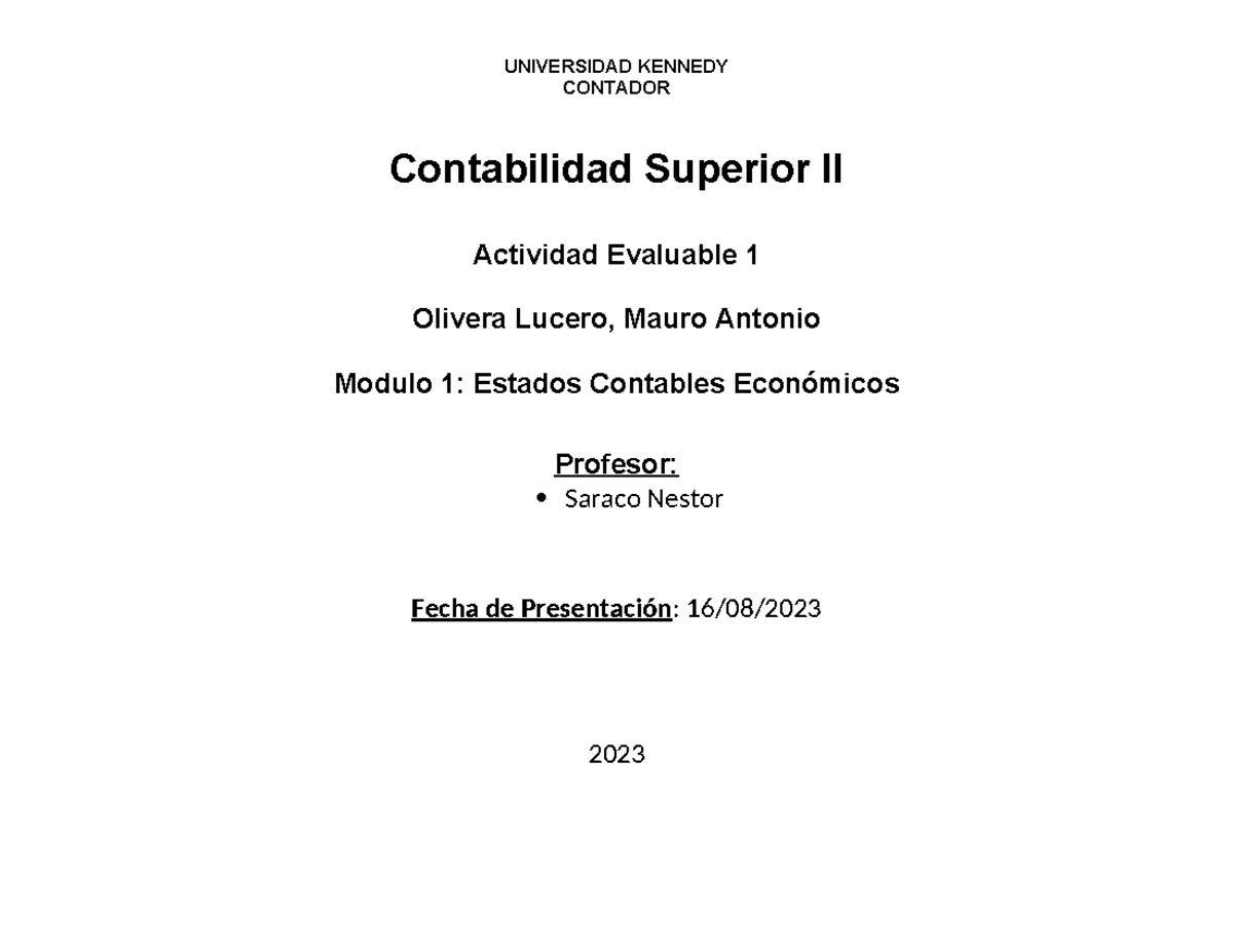 Actividad Evaluable 1 corregido por profe - UNIVERSIDAD KENNEDY ...