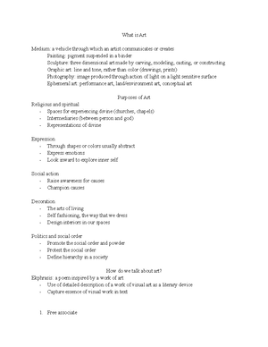 Art History Notes - Studocu