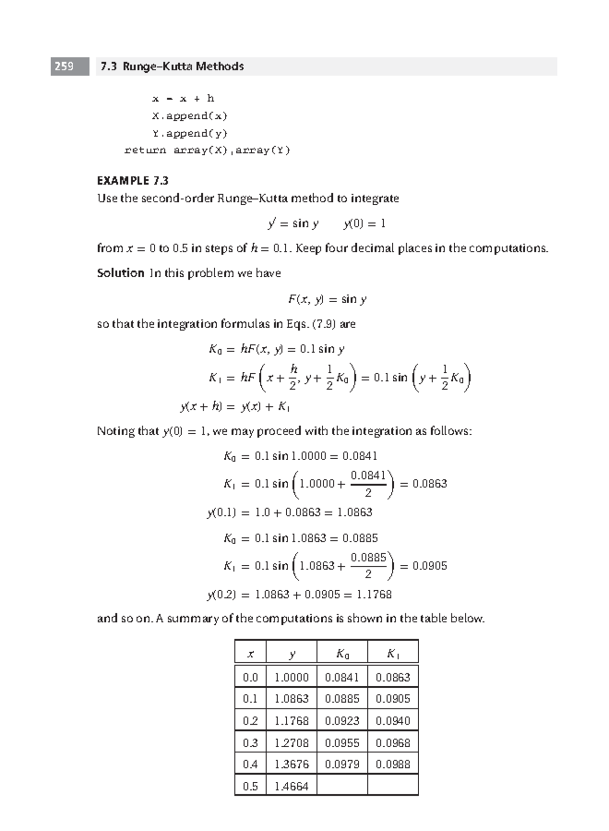 Numerical Method with Python-90 - 259 7 Runge–Kutta Methods x = x + h X ...