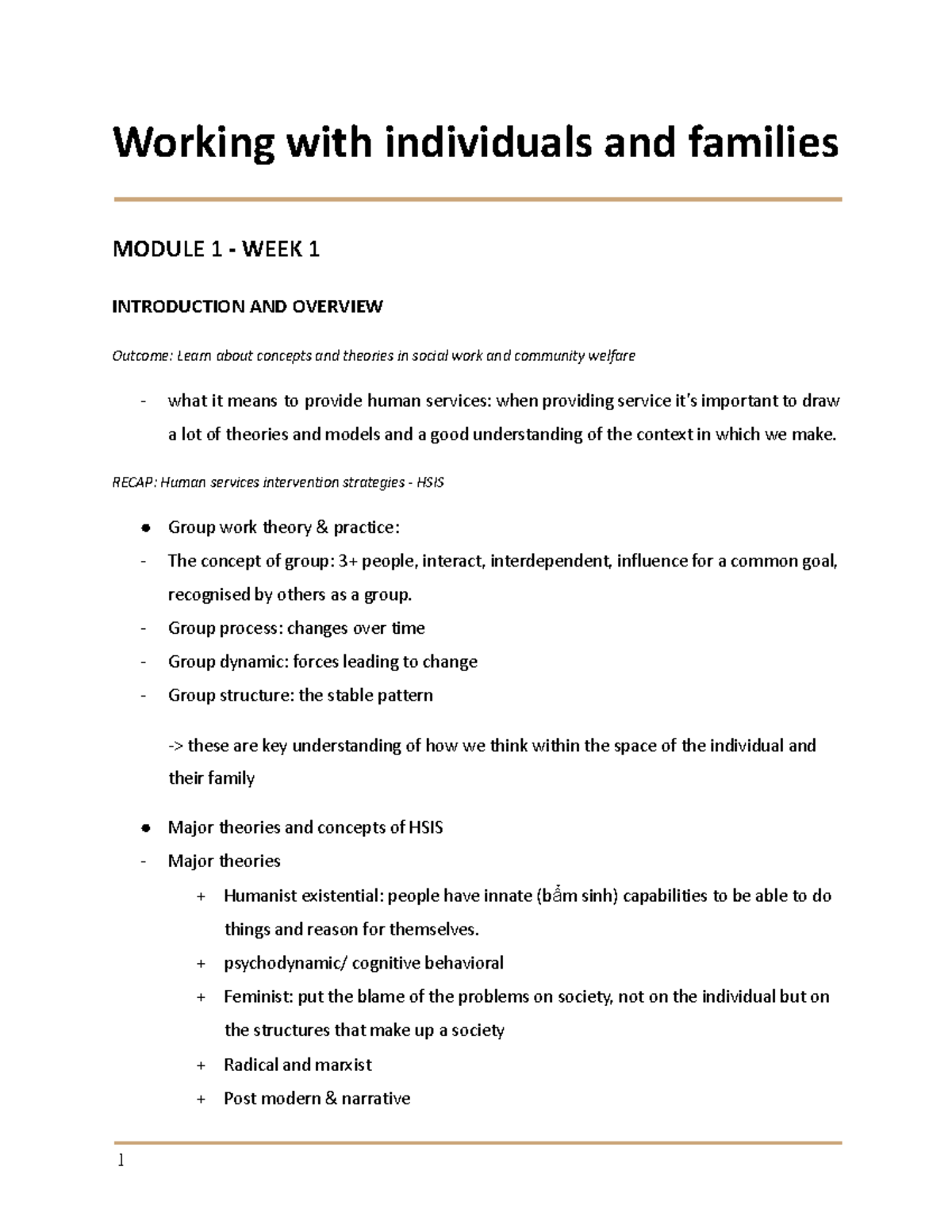 Notes WWI&F 1 - lecture note week 1, lecture note week 1 lecture note ...