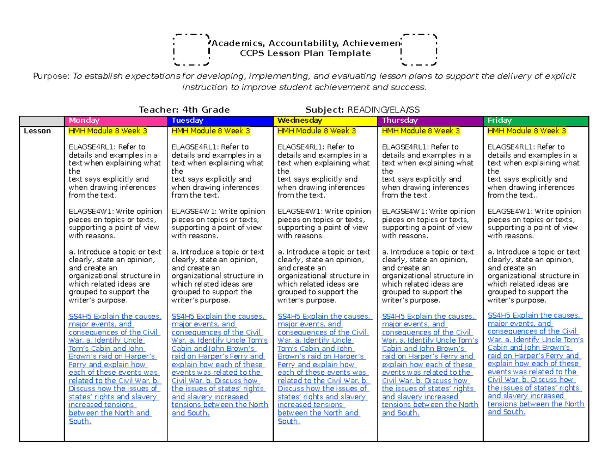 ELA Plans - jkhfgih - 7Academics, Accountability, Achievement CCPS ...