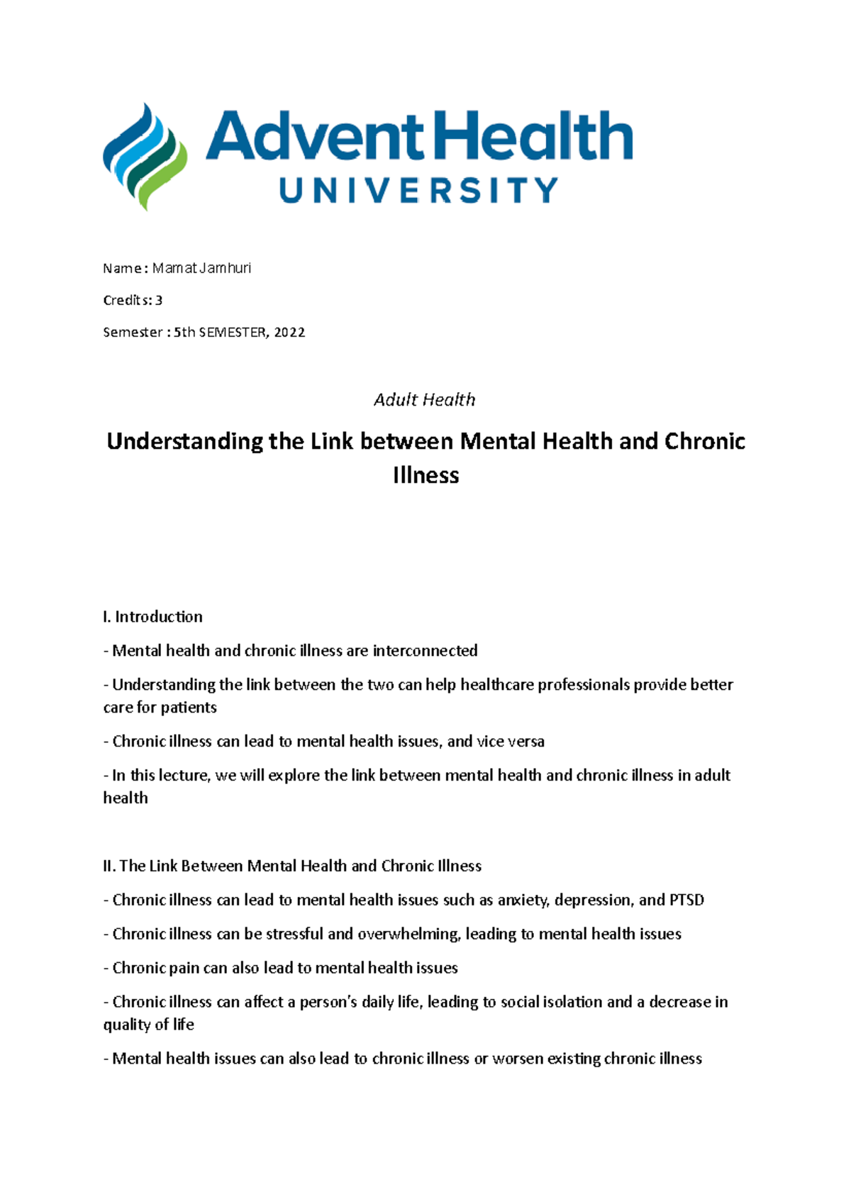 Understanding the Link between Mental Health and Chronic Illness in ...
