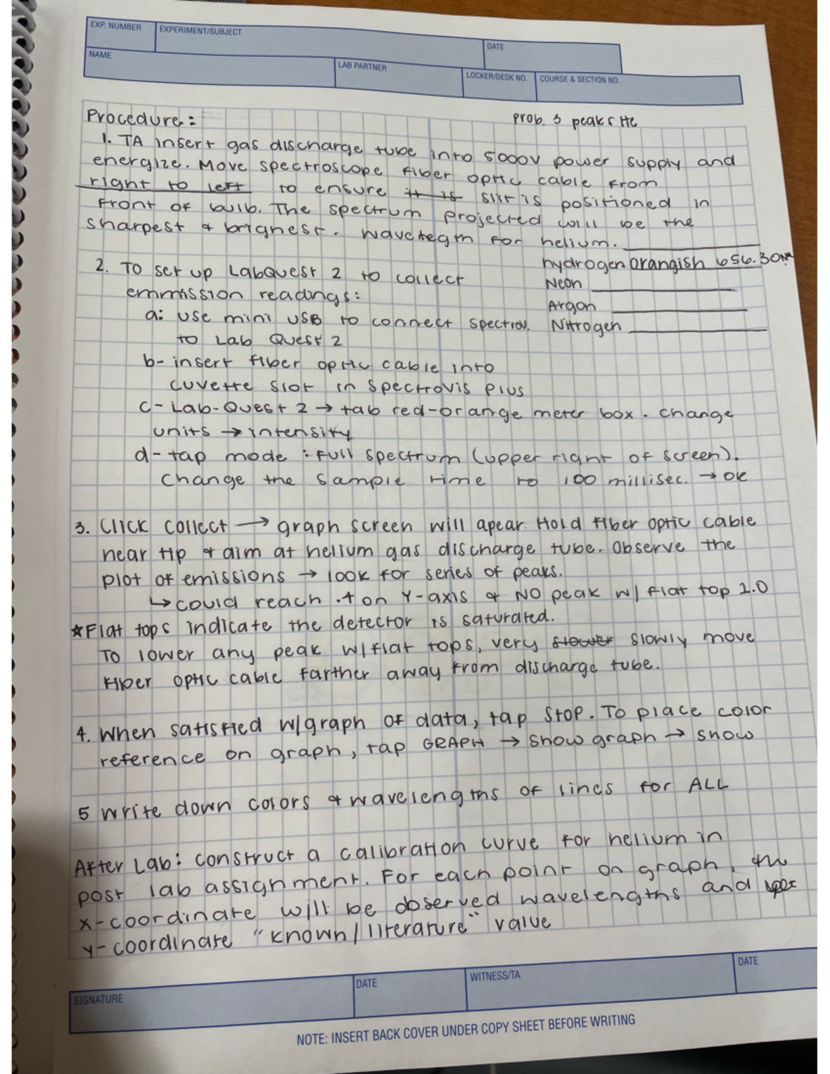 Lab 5 p2 - lab procedure - Chem 115 - Studocu