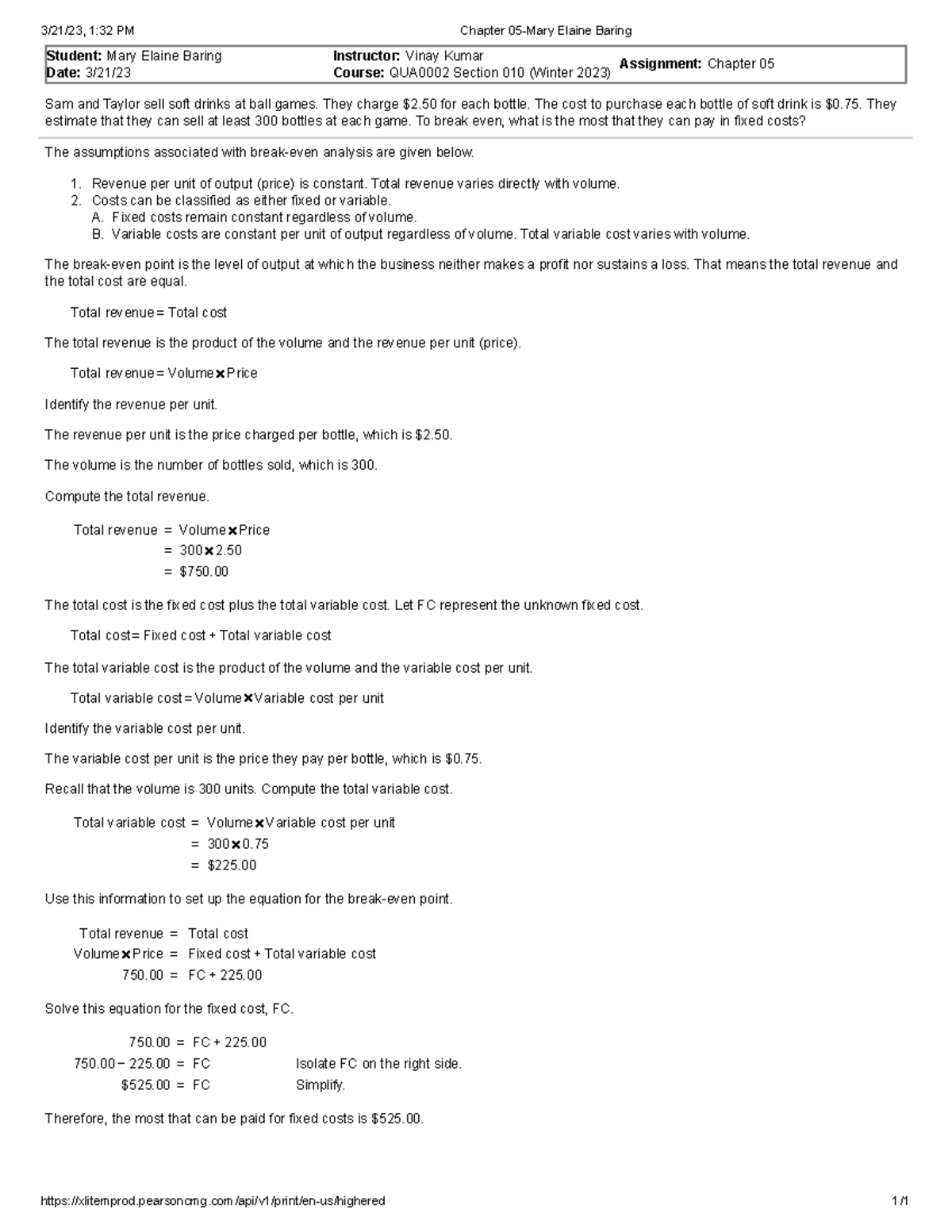 Chap 5 Q6 - Business Mathematics Chapter 5 - 3/21/23, 1:32 PM Chapter ...