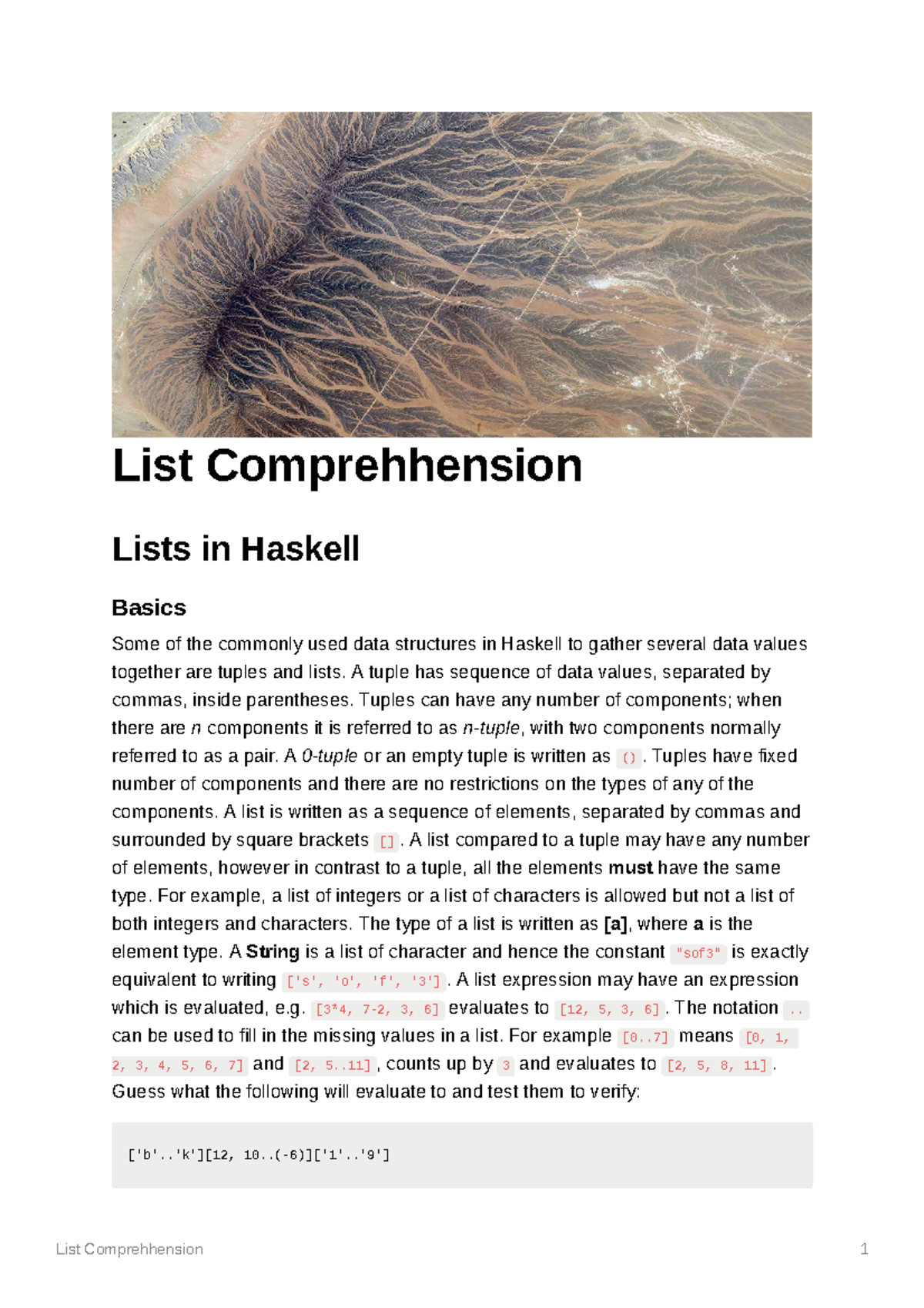 List Comprehhension - List Comprehension Lecture Notes - List ...