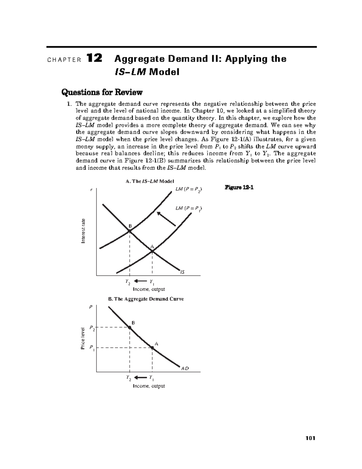 Mankiw 8e SM-macro Chap12 101-123 - Questions for Review The aggregate ...