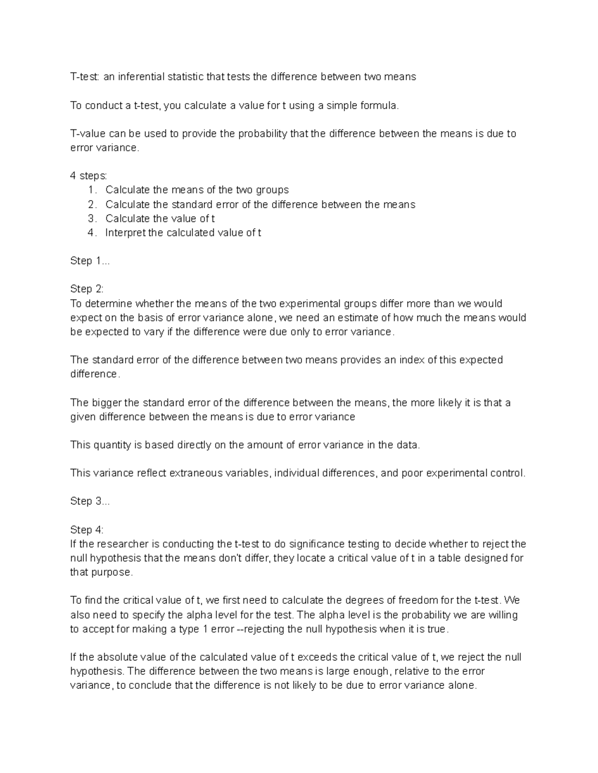 Chapter 12 notes - Textbook used: Goodwin, C. J. (2013). Research in ...