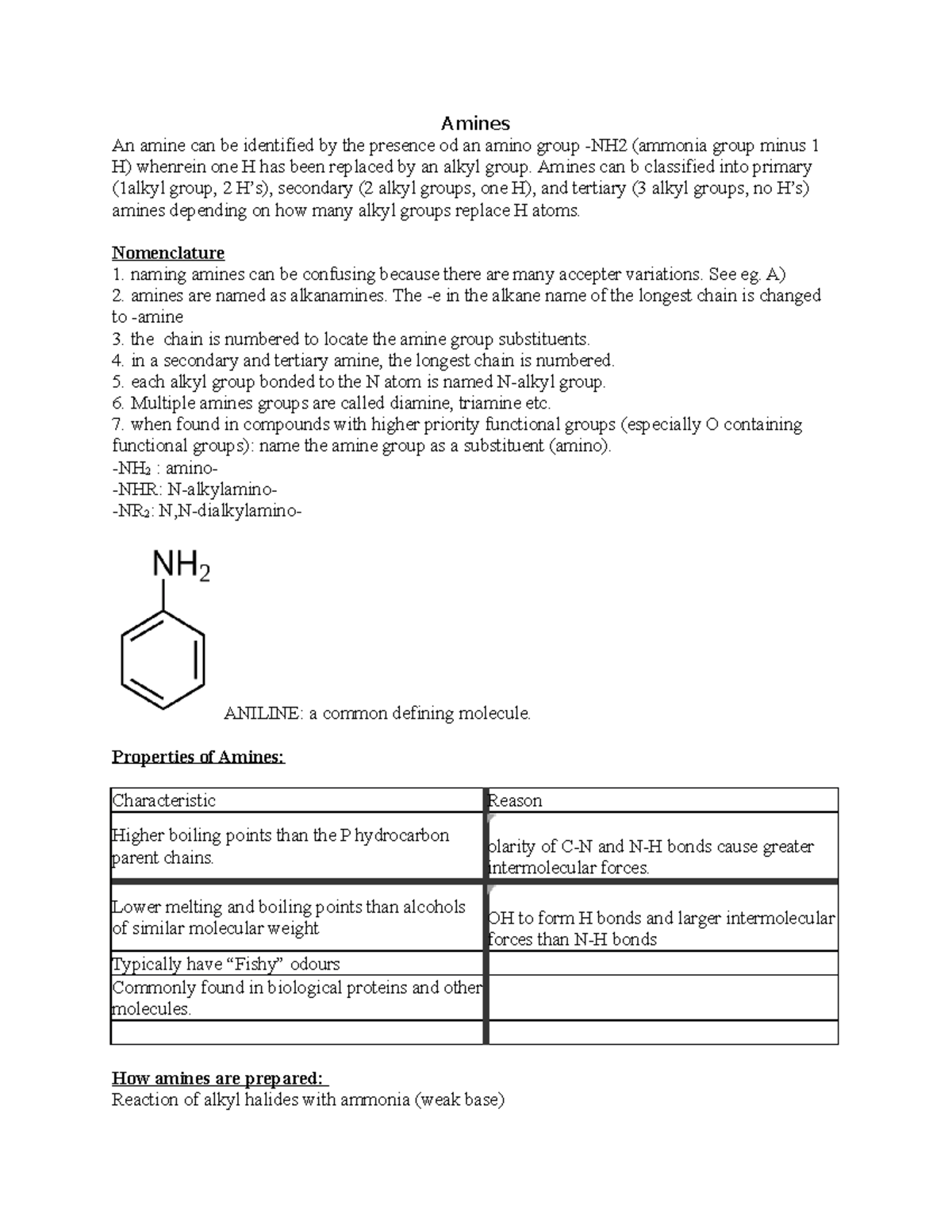 Amines Notes (organic chemistry) - Amines An amine can be identified by ...