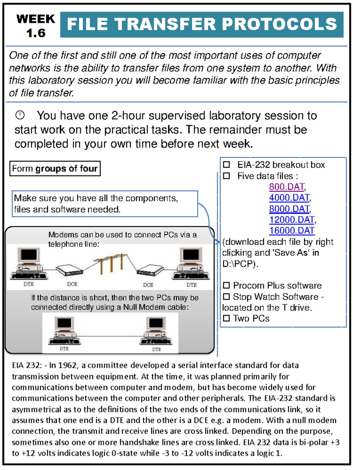 Lab 6 - title above - One of the first and still one of the most ...