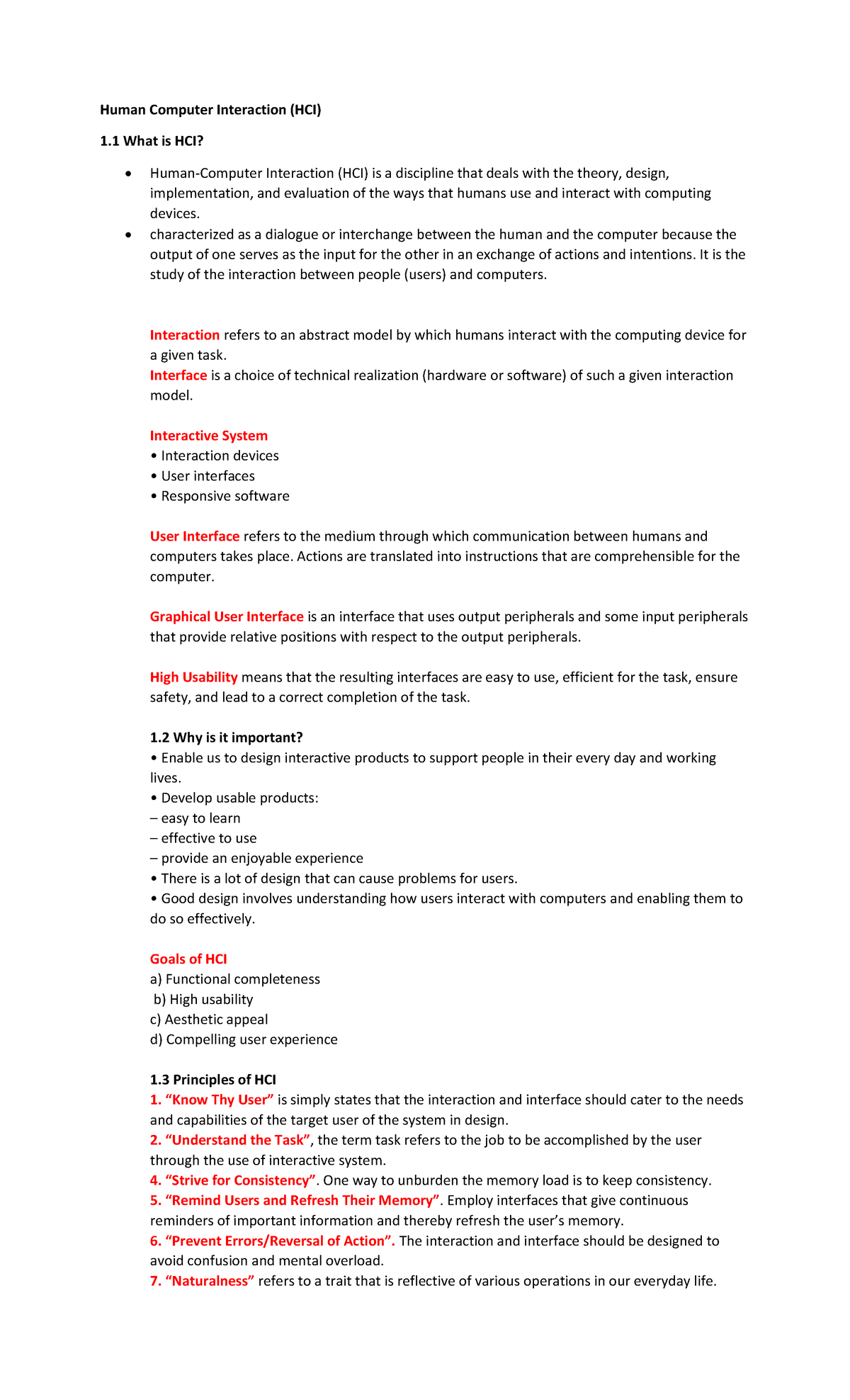 Human Computer Interaction Human Computer Interaction Hci 1 What Is Hci Human Computer