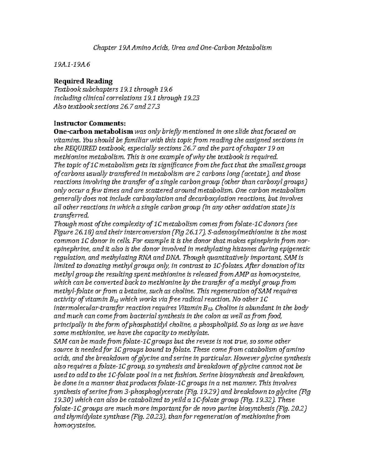 Chapter 19A Amino Acids - You should be familiar with this topic from ...