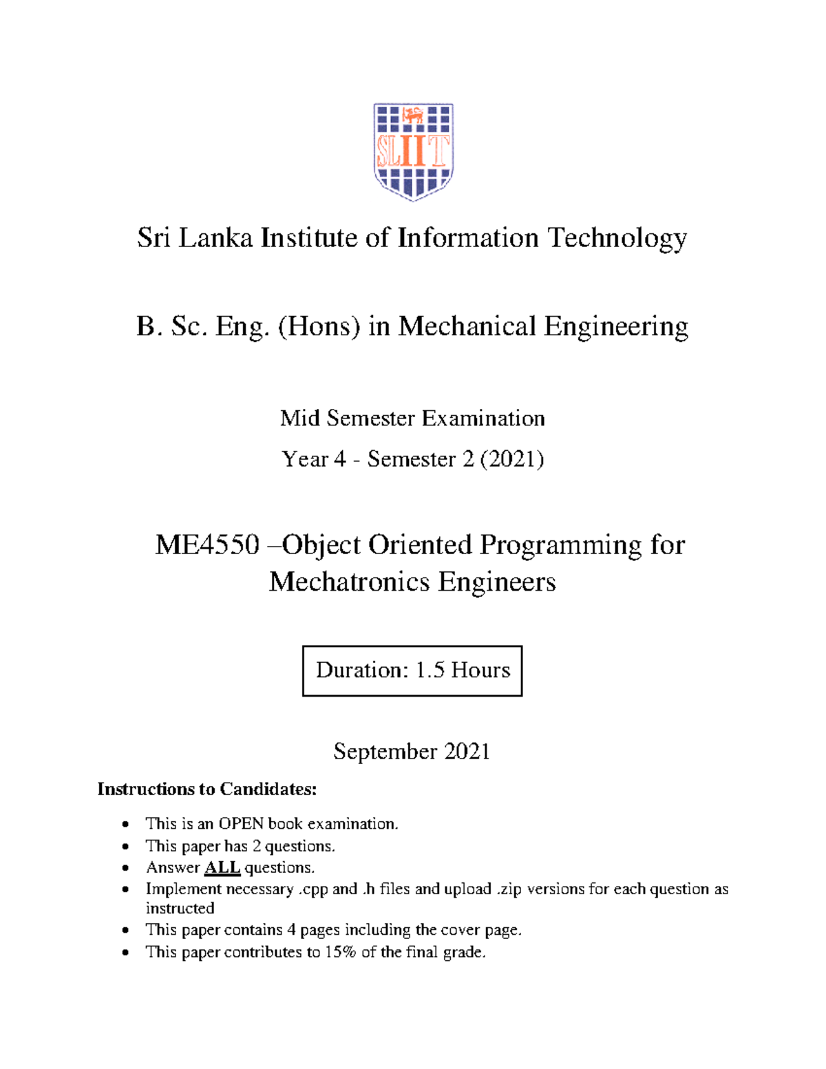 V1 PB - Object Oriented Programming project proposal. - Sri Lanka ...