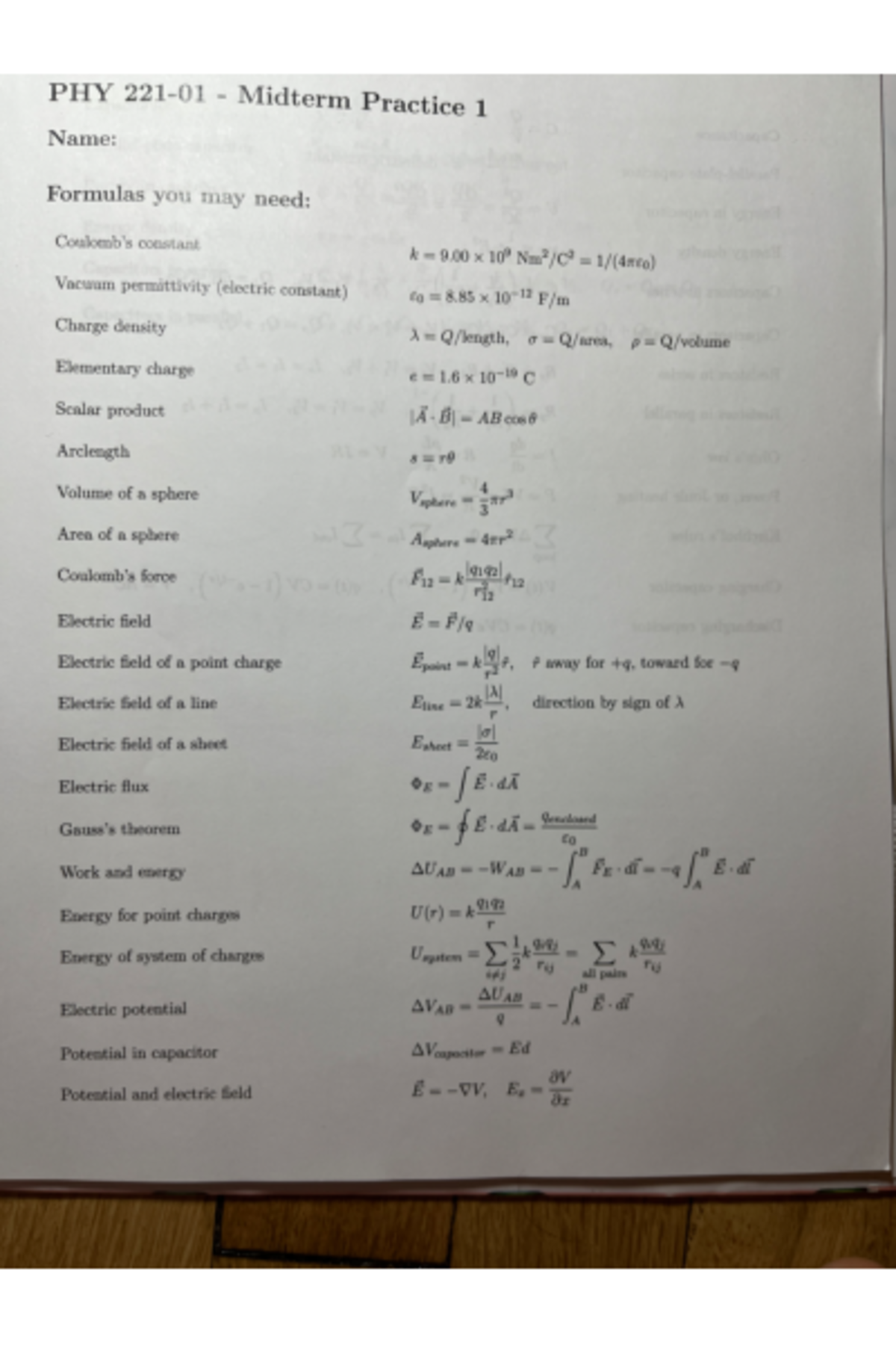 Physics 221 midterm answers - PHYS 221 - Studocu