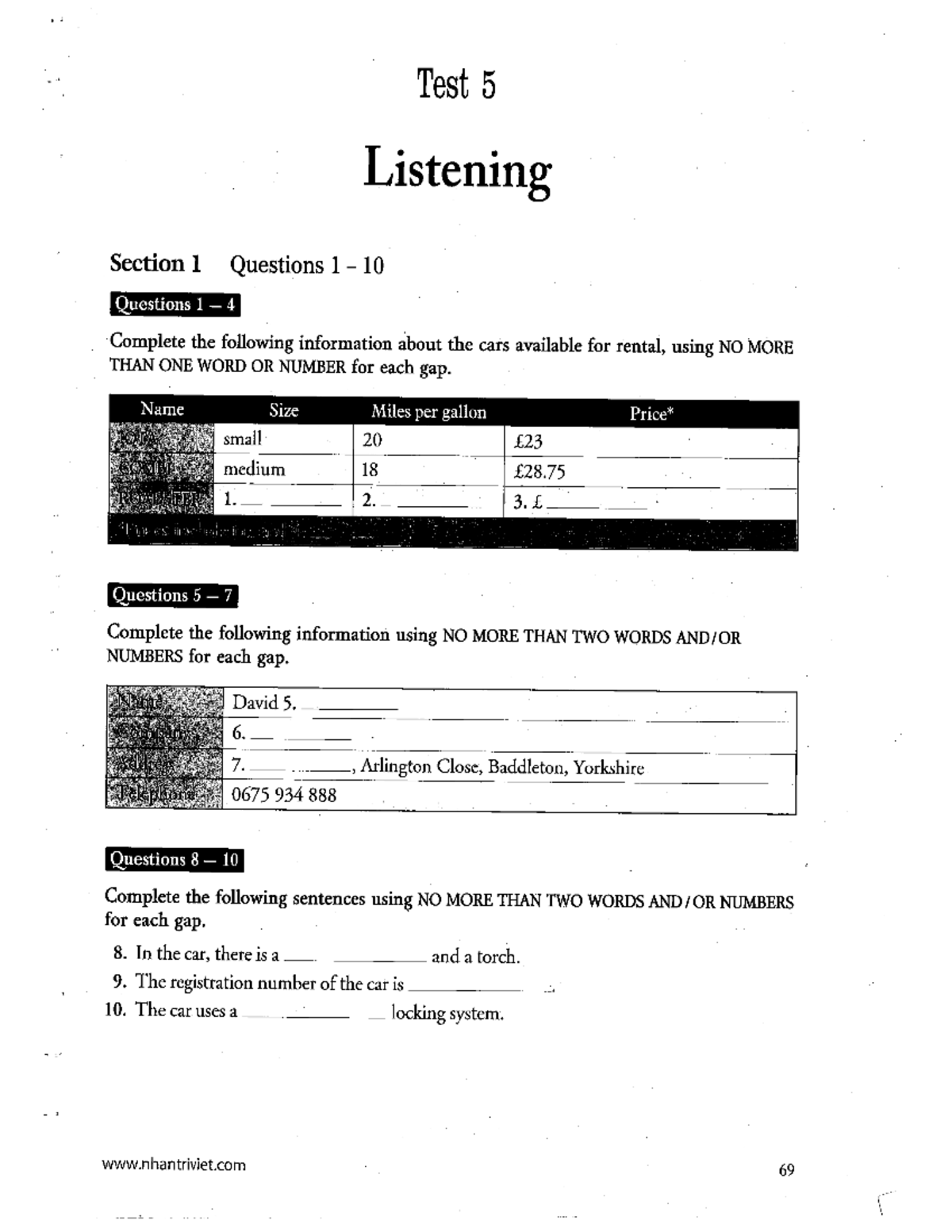 Test 5 - Bài kiểm tra - IELTS - Tiếng anh thương mại 2 - Studocu