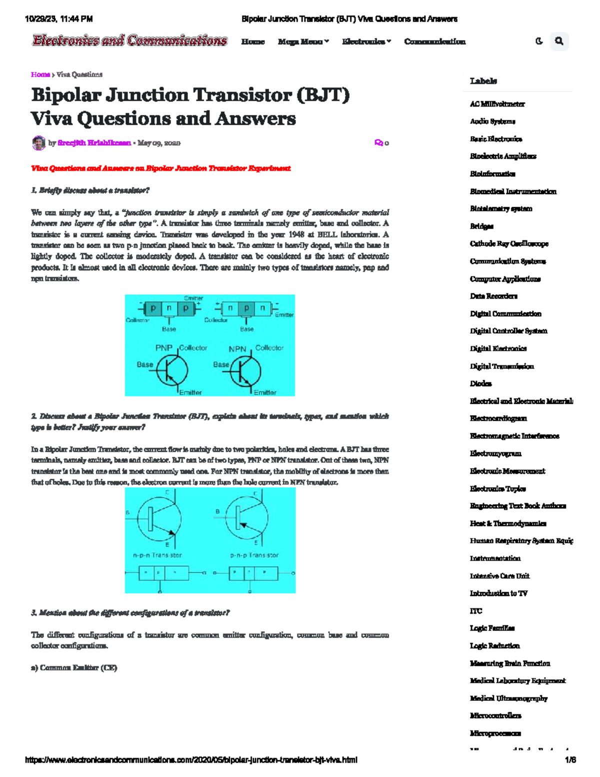 BJT - Computer engineer - Studocu
