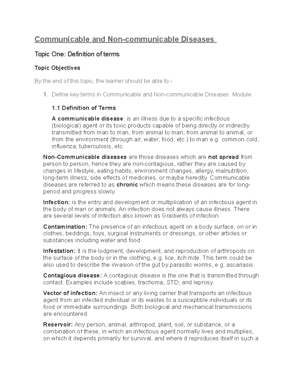 Communicable and non communicable - Communicable and Non-communicable ...