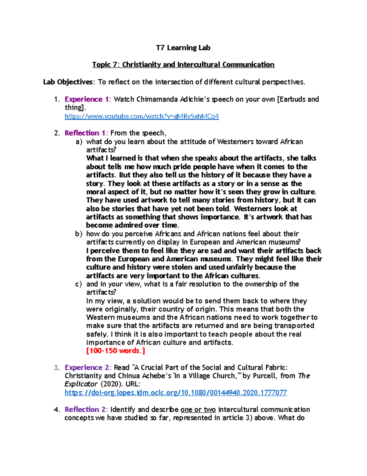 T7 Learning Lab - This was assigned during class - T7 Learning Lab ...