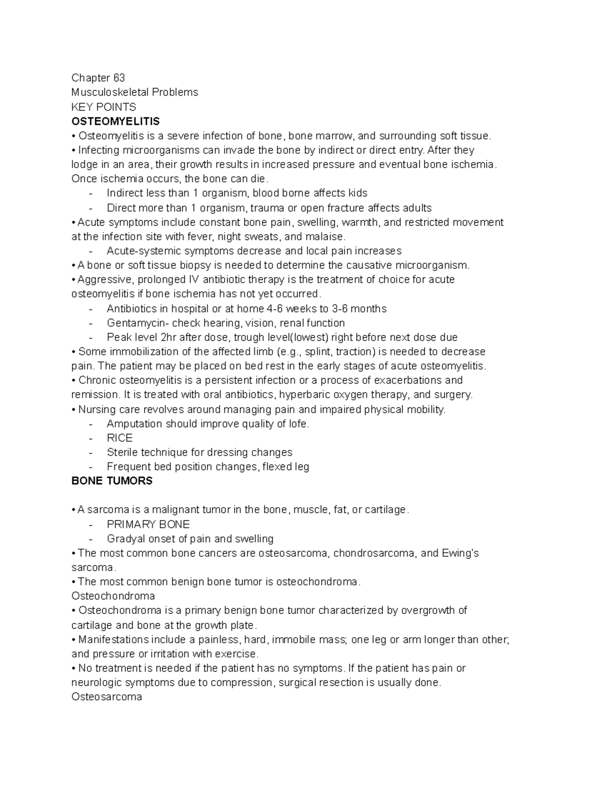 Chapter 63 - mobility - Nursing 122 - Studocu