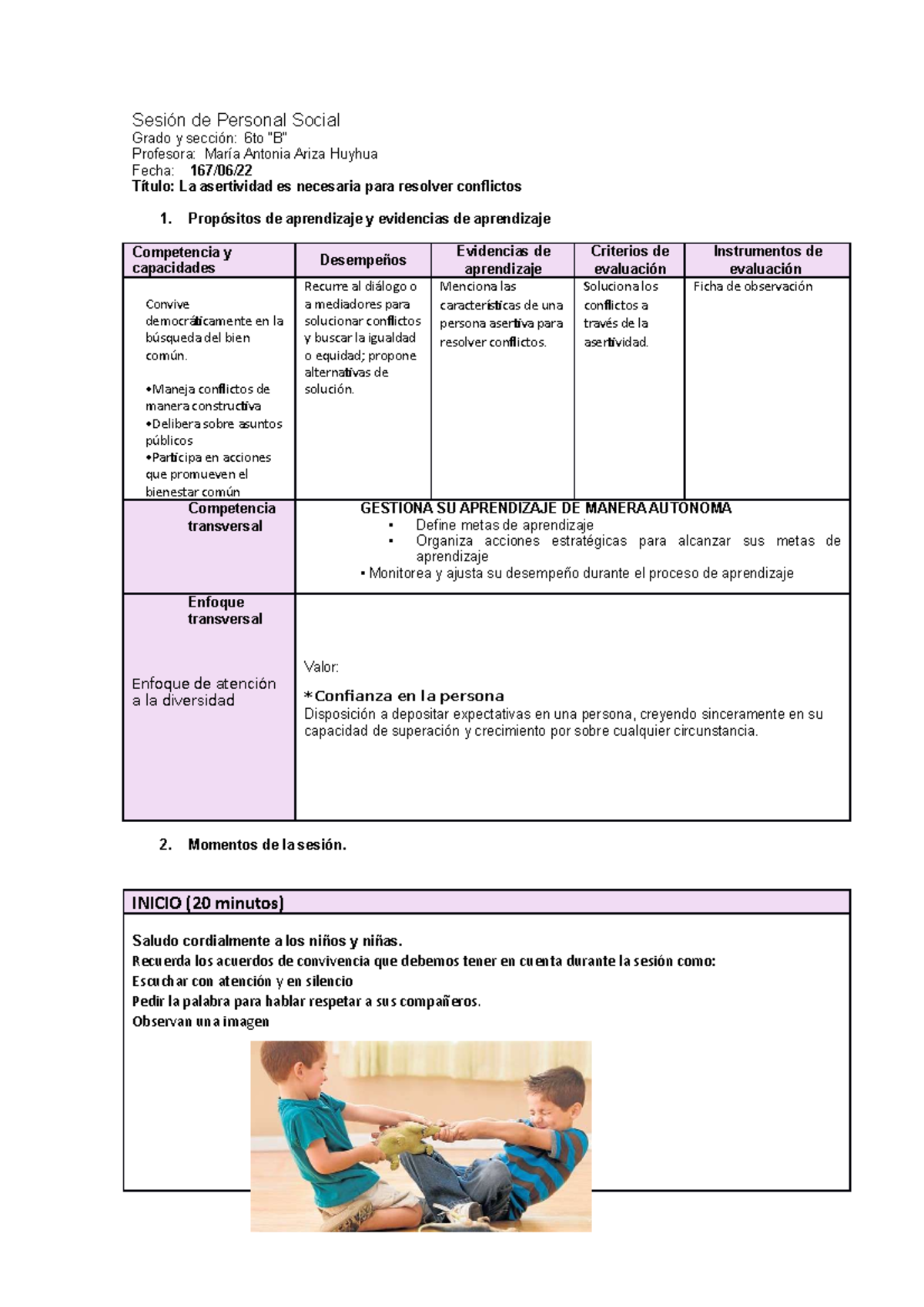 LA Asertividad - comentarios - Sesión de Personal Social Grado y ...