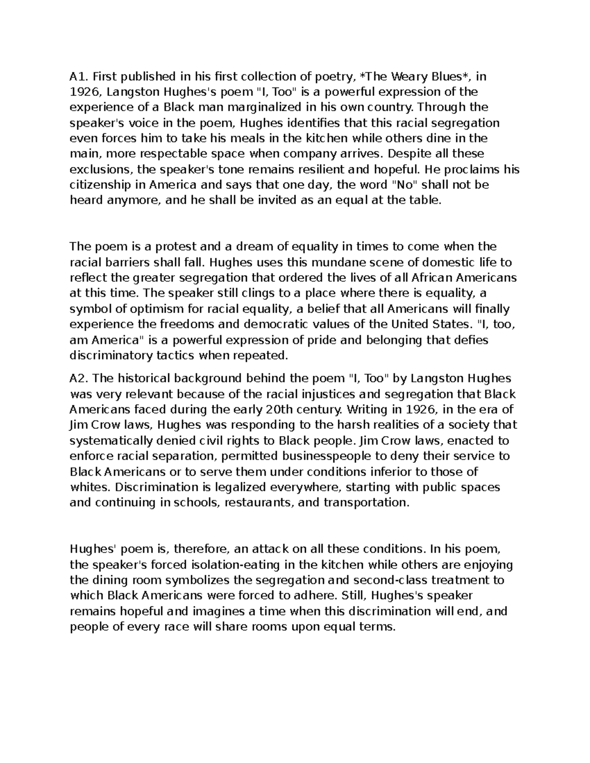 D198 task1 - task 1 passed - A1. First published in his first ...