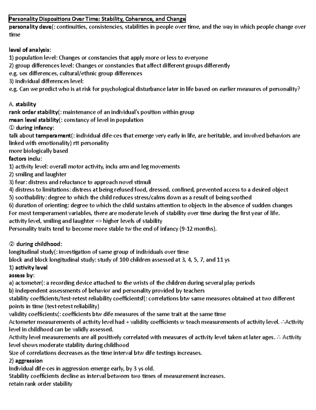 Chapter5 Personality Dispositions Over Time Stability, Coherence, and ...