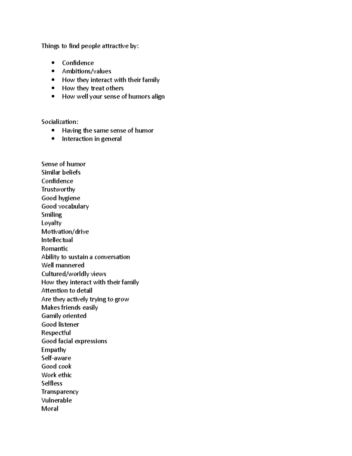 CMS notes 1 - Dr. Rene Dailey - Things to find people attractive by ...