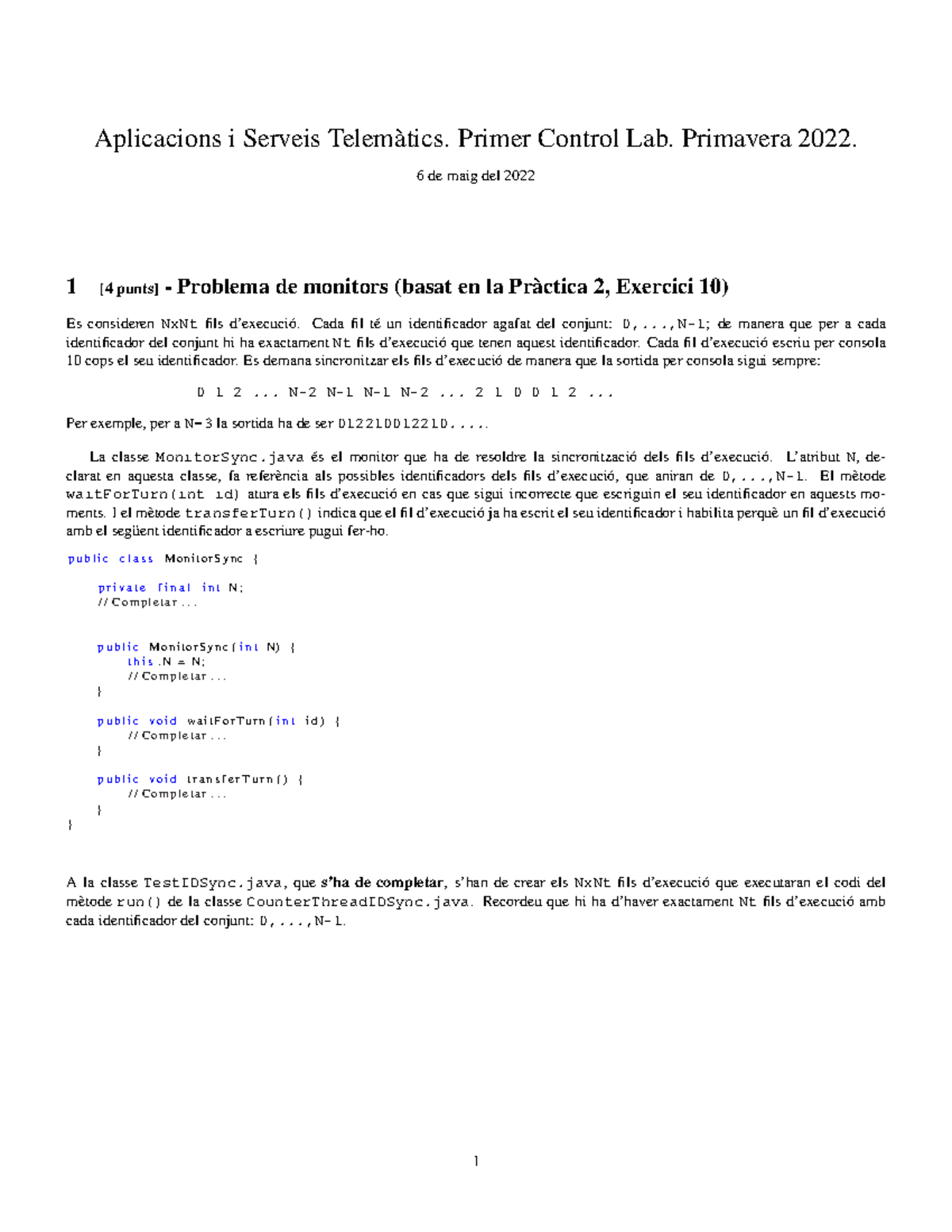 Primer parcial laboratorio AST 2021/2022 Q2 - Aplicacions i Serveis ...